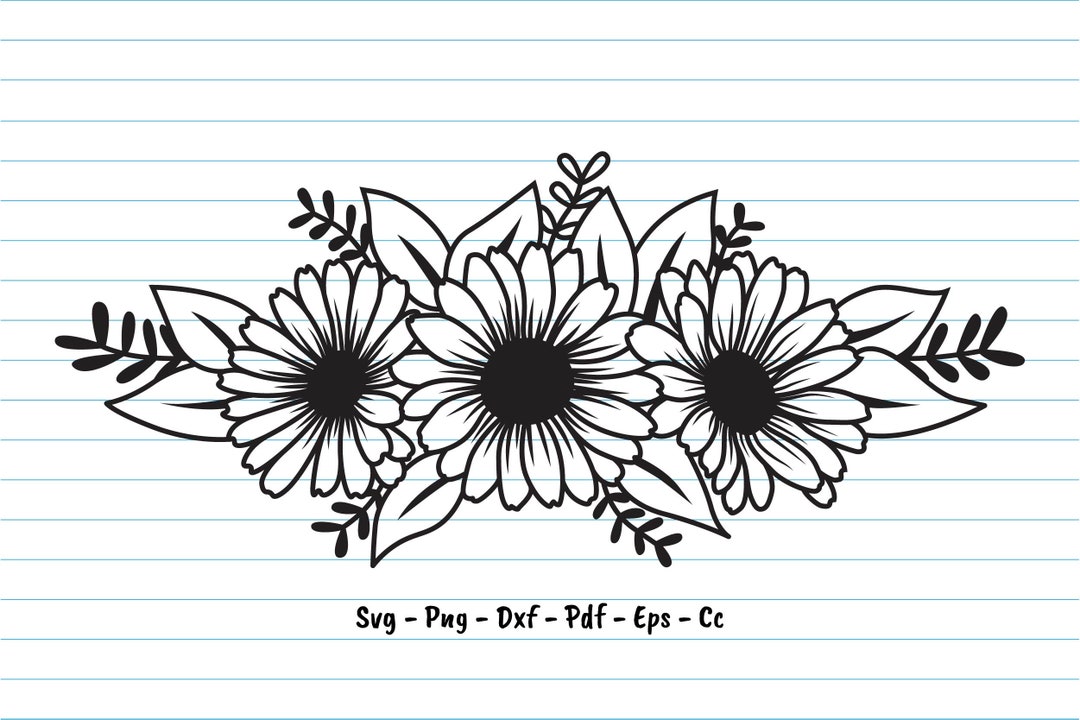 Flower Svg Files, Floral Svg, Daisy Svg, Daisy Flower Svg, Daisy Flower ...