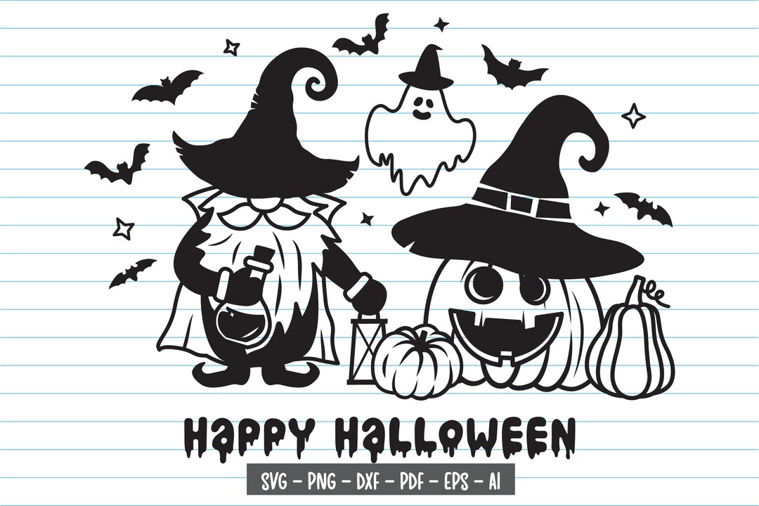 Halloween Gnome Svg Halloween Svg Files Halloween Pumpkin - Etsy