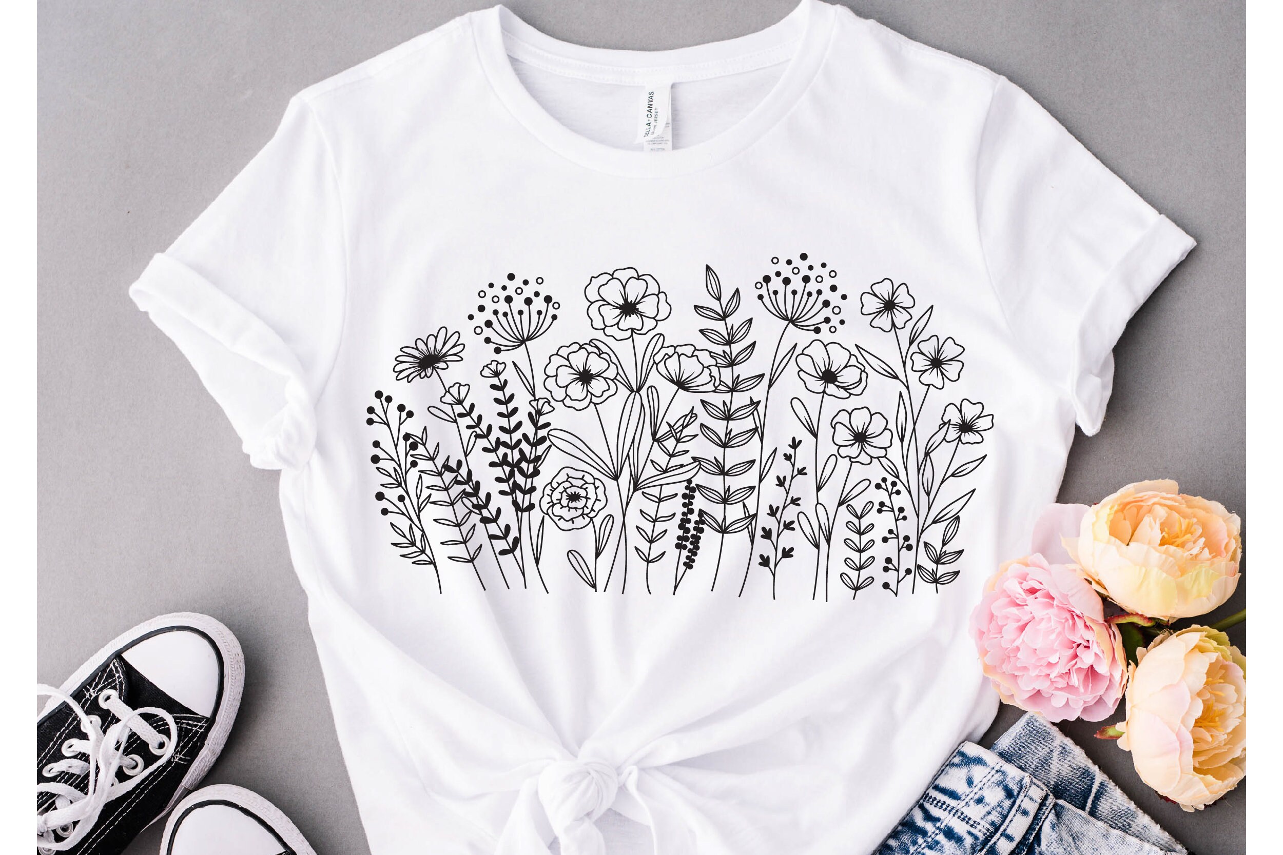 Wildflower Svg Files Wildflower Blooms Svg Flower Svg - Etsy