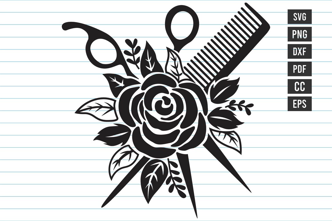 Hair Dresser Svg, Hair Stylist Svg, Rose Svg, Flower Svg, Scissors Svg ...