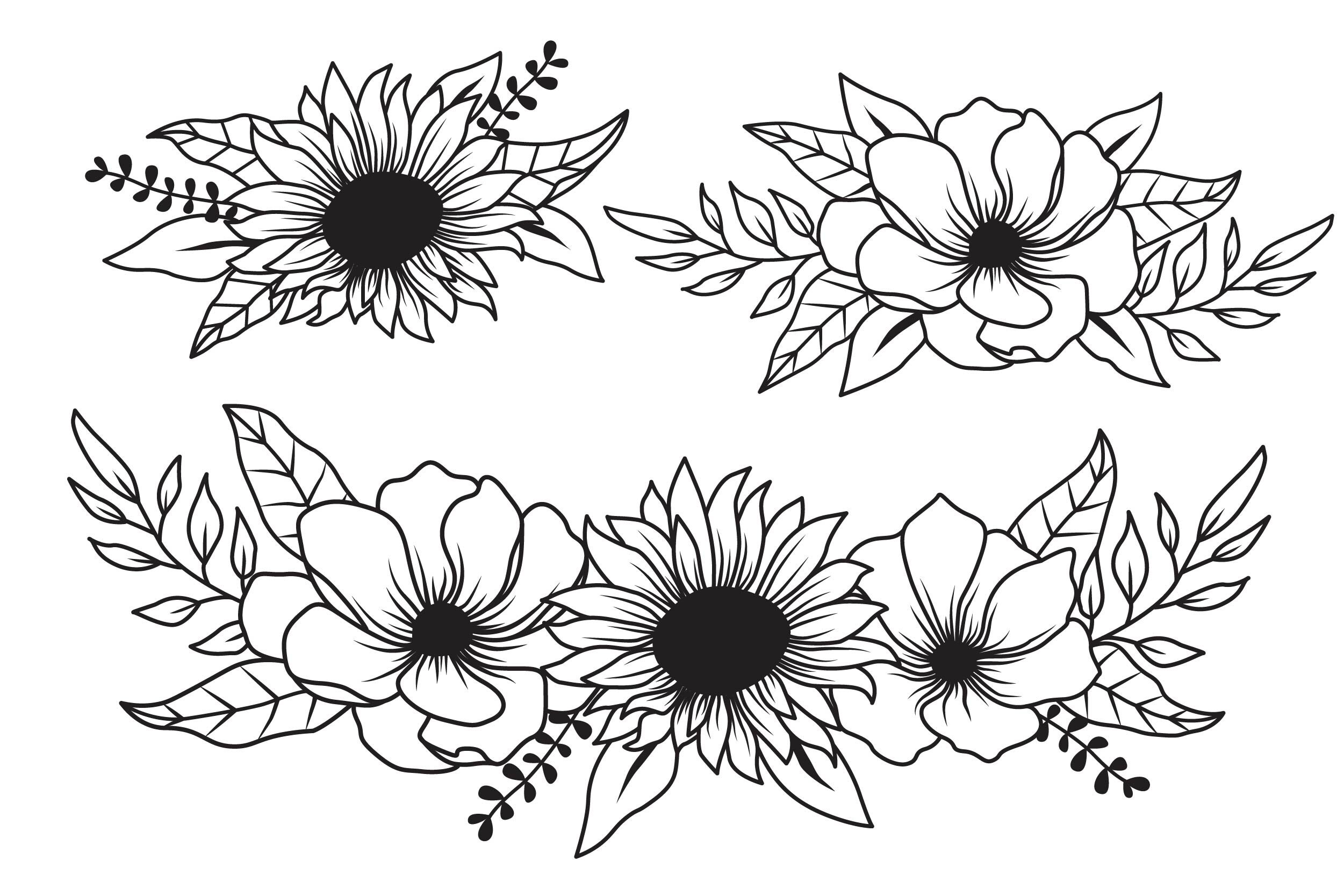 Flower Svg Flower Svg Bundle Flower Bouquet Svg Flower Svg - Etsy