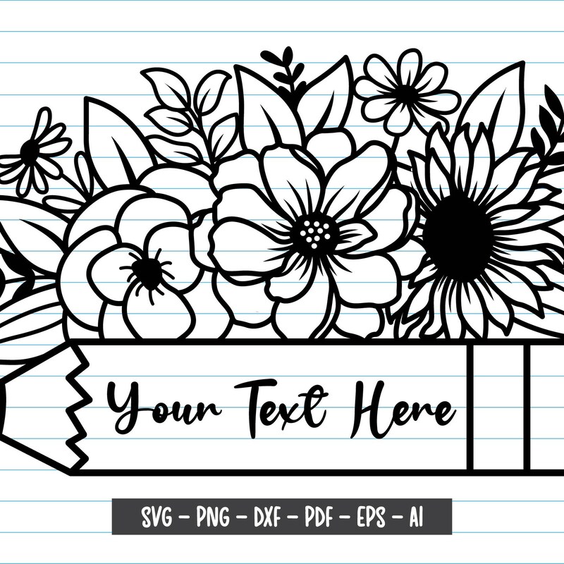 Pencil Flower - Etsy