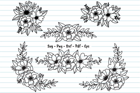 Floral Svg Files Floral Svg Bundle Flower Svg Cut Files - Etsy