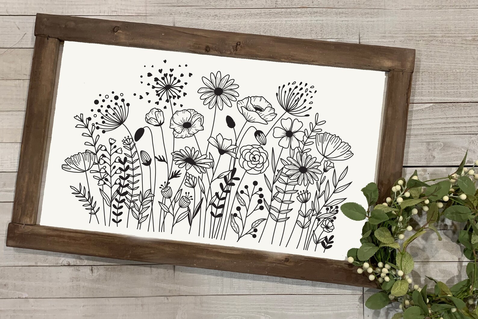 Wildflower Svg Files, Flower Svg, Blooming Wildflowers Svg, Botanical ...