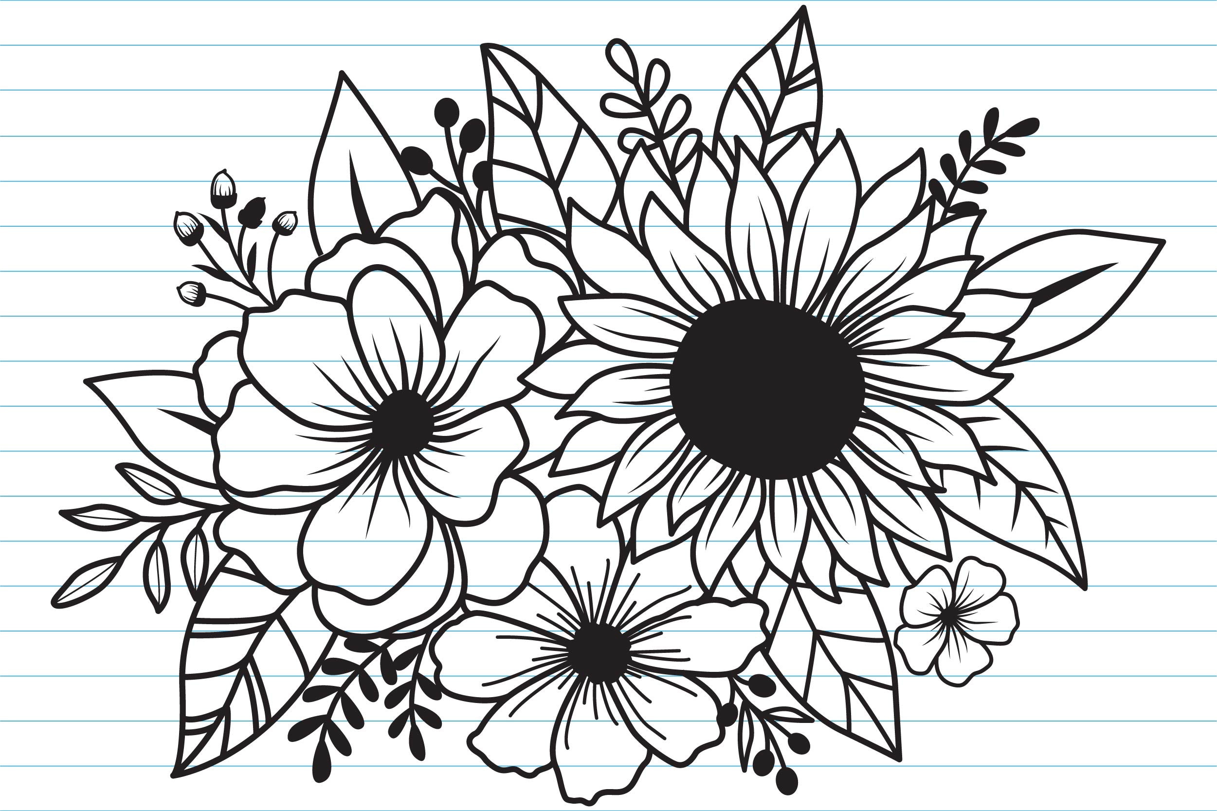 Flower Svg Bundle Flower Svg Flower Bouquet Svg Flower Svg - Etsy