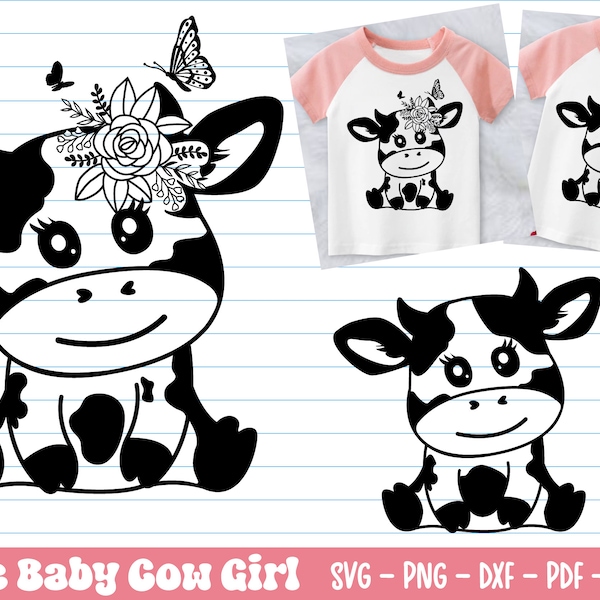 Baby Cow Svg Files - Etsy