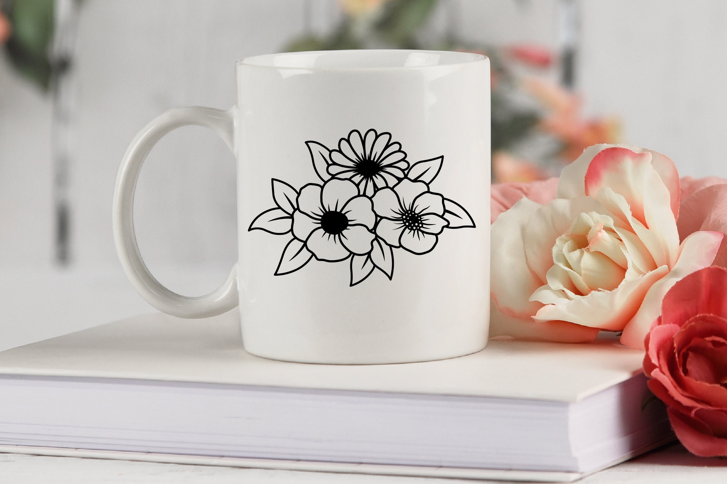 Flower Svg Files Floral Svg Flower Bouquet Svg Flower - Etsy