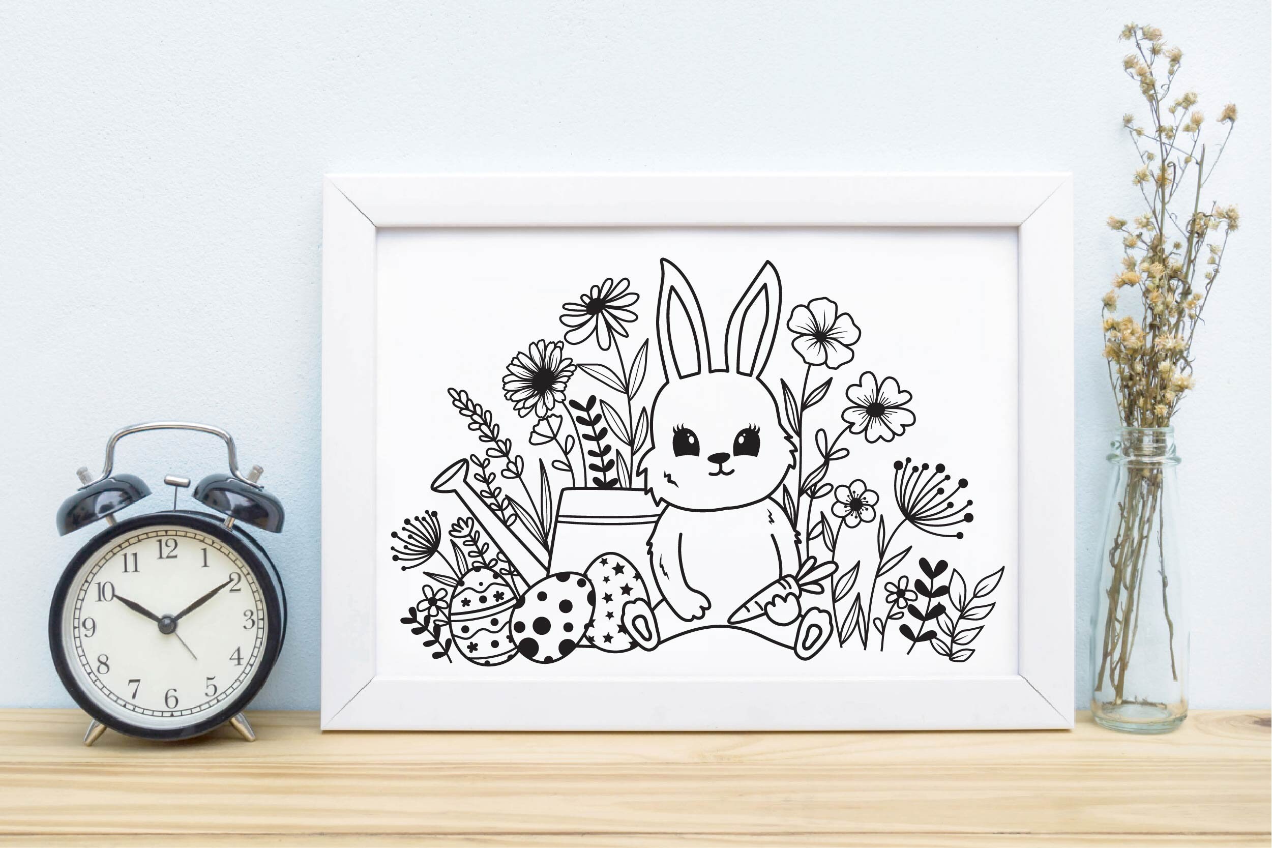 Bunny Flower Svg Rabbit Flower Svg Easter Rabbit Svg Rabbit | Etsy