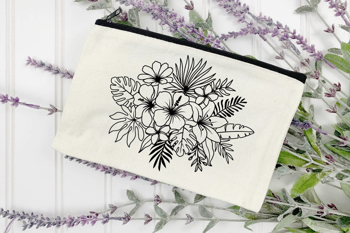 Tropical Svg Bundle, Tropical Flower Svg, Flower Svg, Tropical Leaf Svg ...
