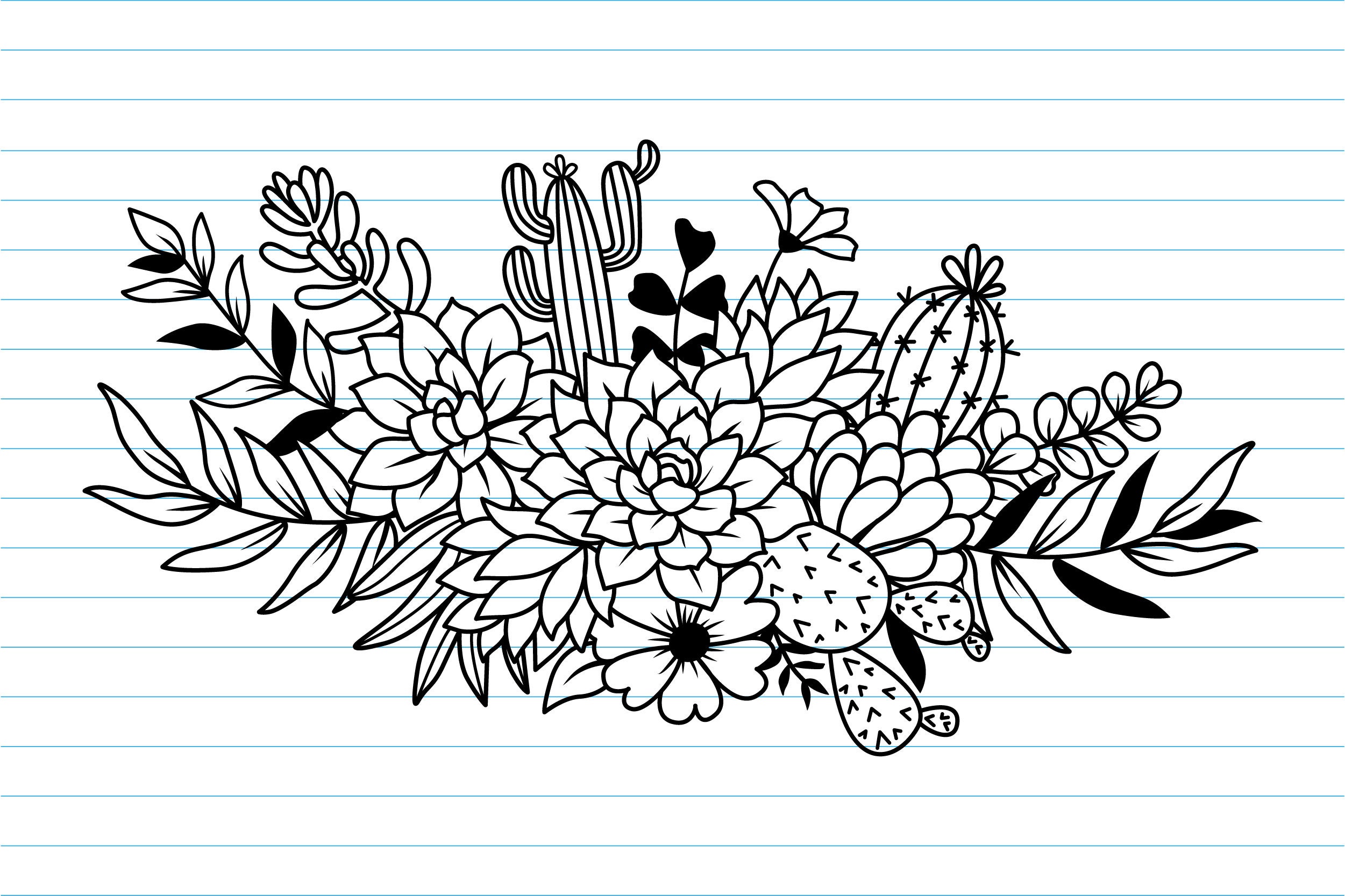 Cactus Svg, Cactus Flower Svg Design, Succulent Svg, Plant Svg, Cactus ...