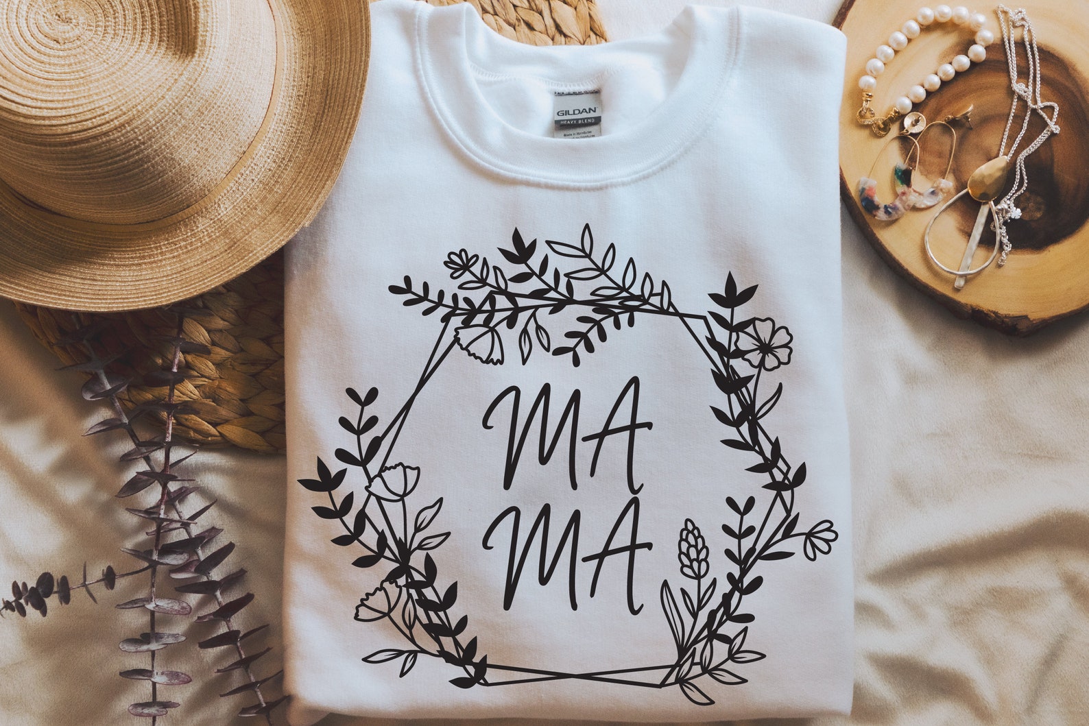 Flower Svg Bundle Mama Flower Frame Svg Design Mama Svg - Etsy