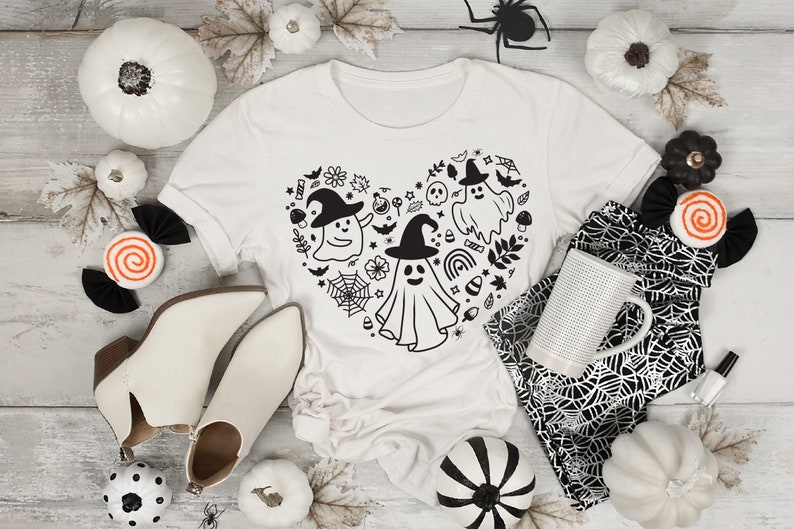 Halloween Svg, Halloween Heart Svg, Halloween Shirt Svg, Ghost ...