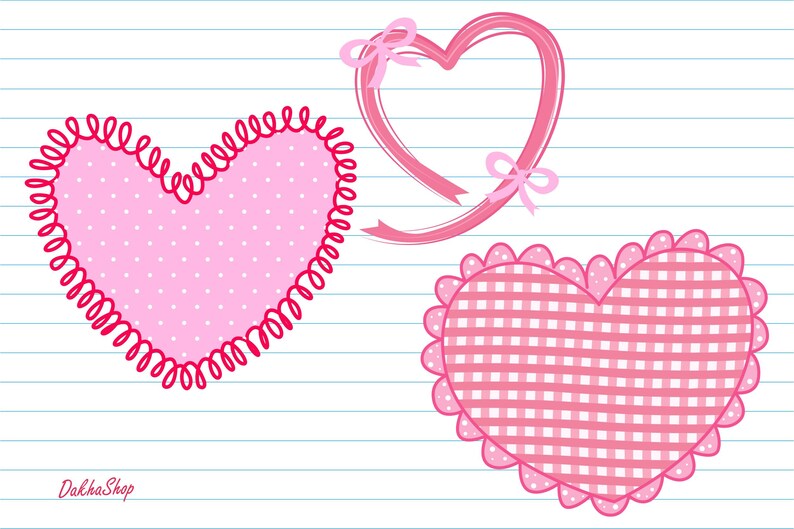 Valentine Frame Png, Hand Drawn Coquette Valentine Heart Frame PNG ...