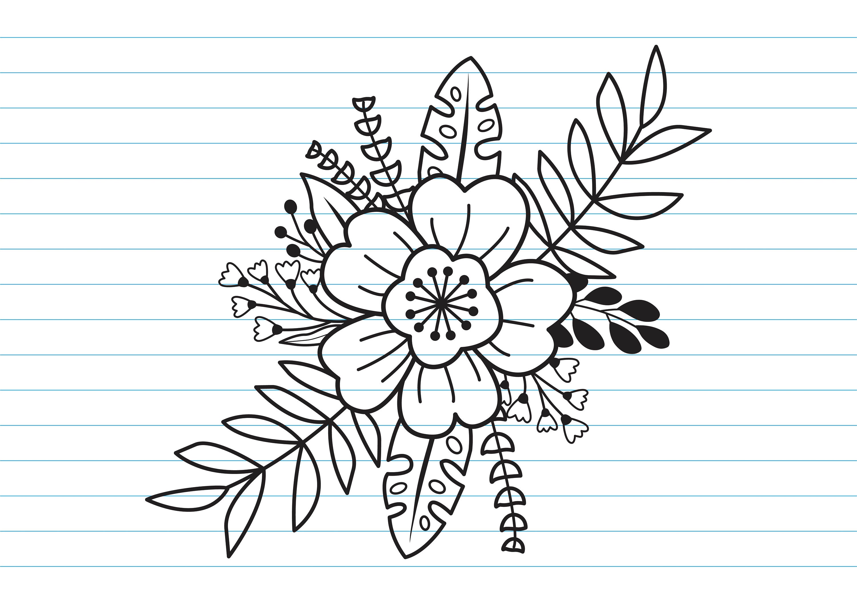 Flower Svg Flower Bouquet Svg Floral Decoration Svg Flower | Etsy