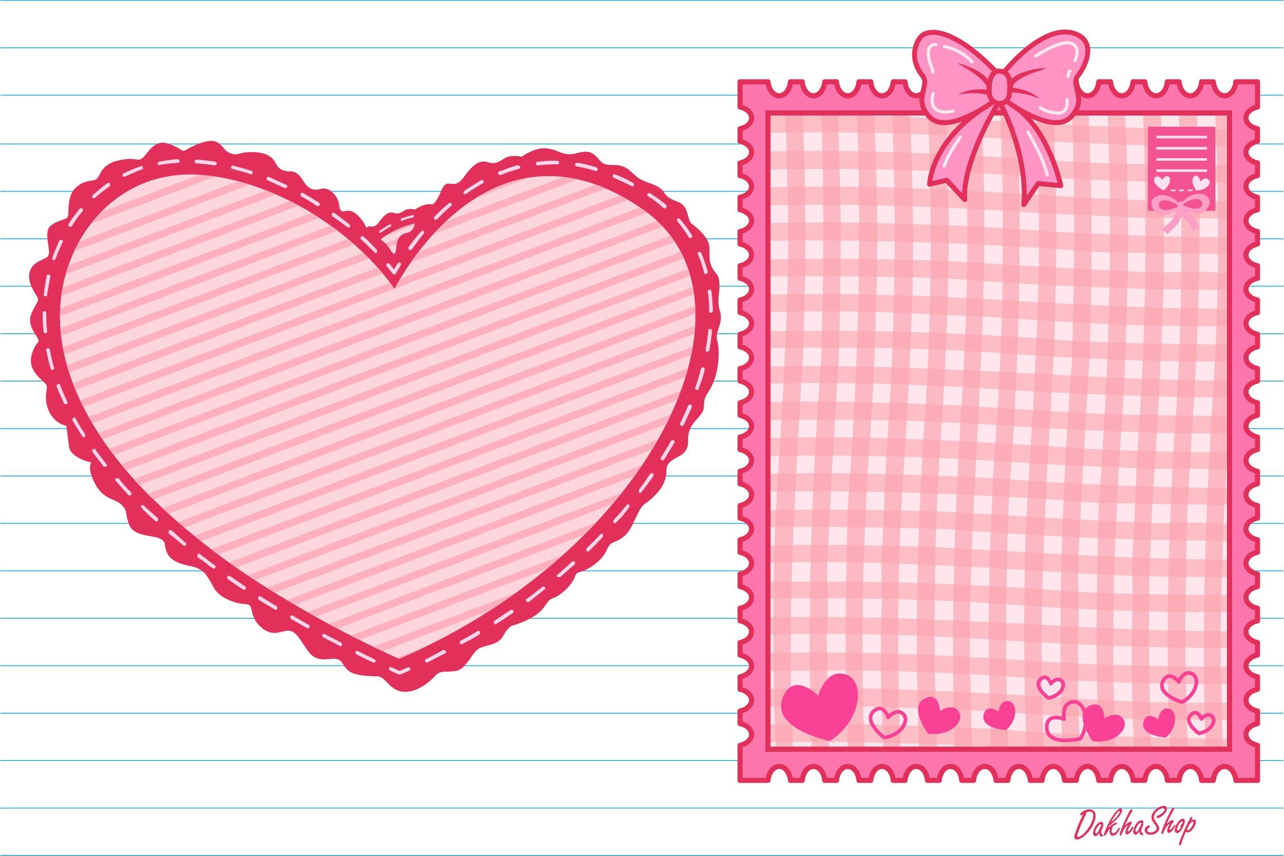 Valentine Frame Png, Hand Drawn Coquette Valentine Heart Frame PNG ...