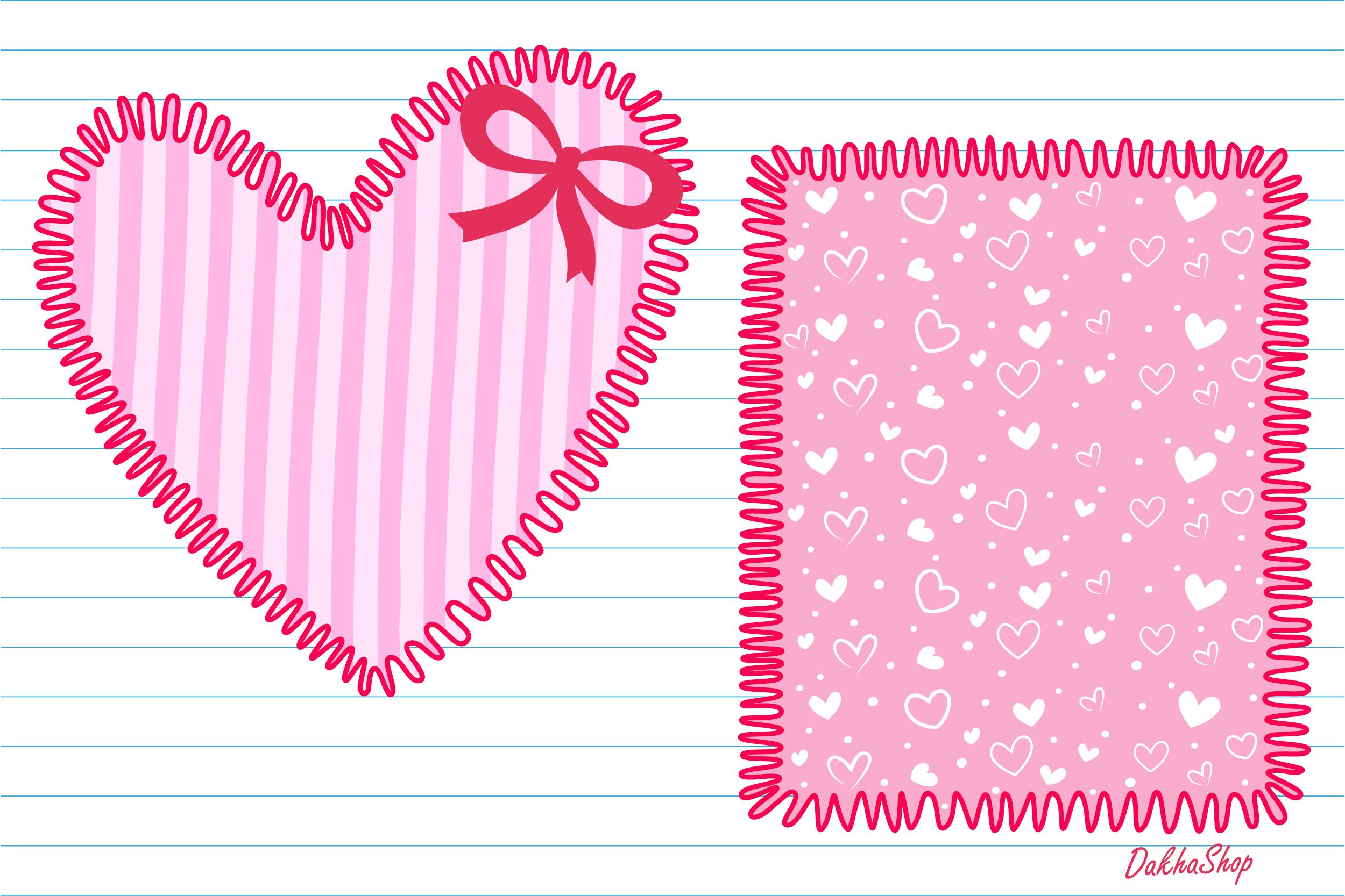 Valentine Frame Png, Hand Drawn Coquette Valentine Heart Frame PNG ...