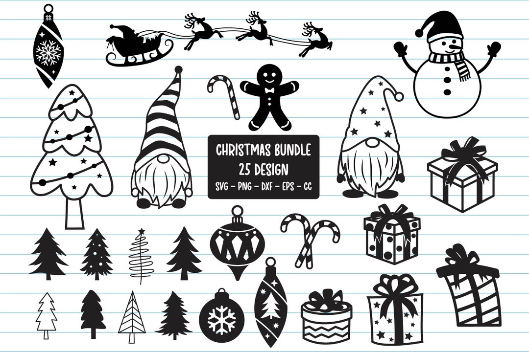 Christmas Svg Bundle, Christmas Svg, Christmas Elements Svg, Christmas ...