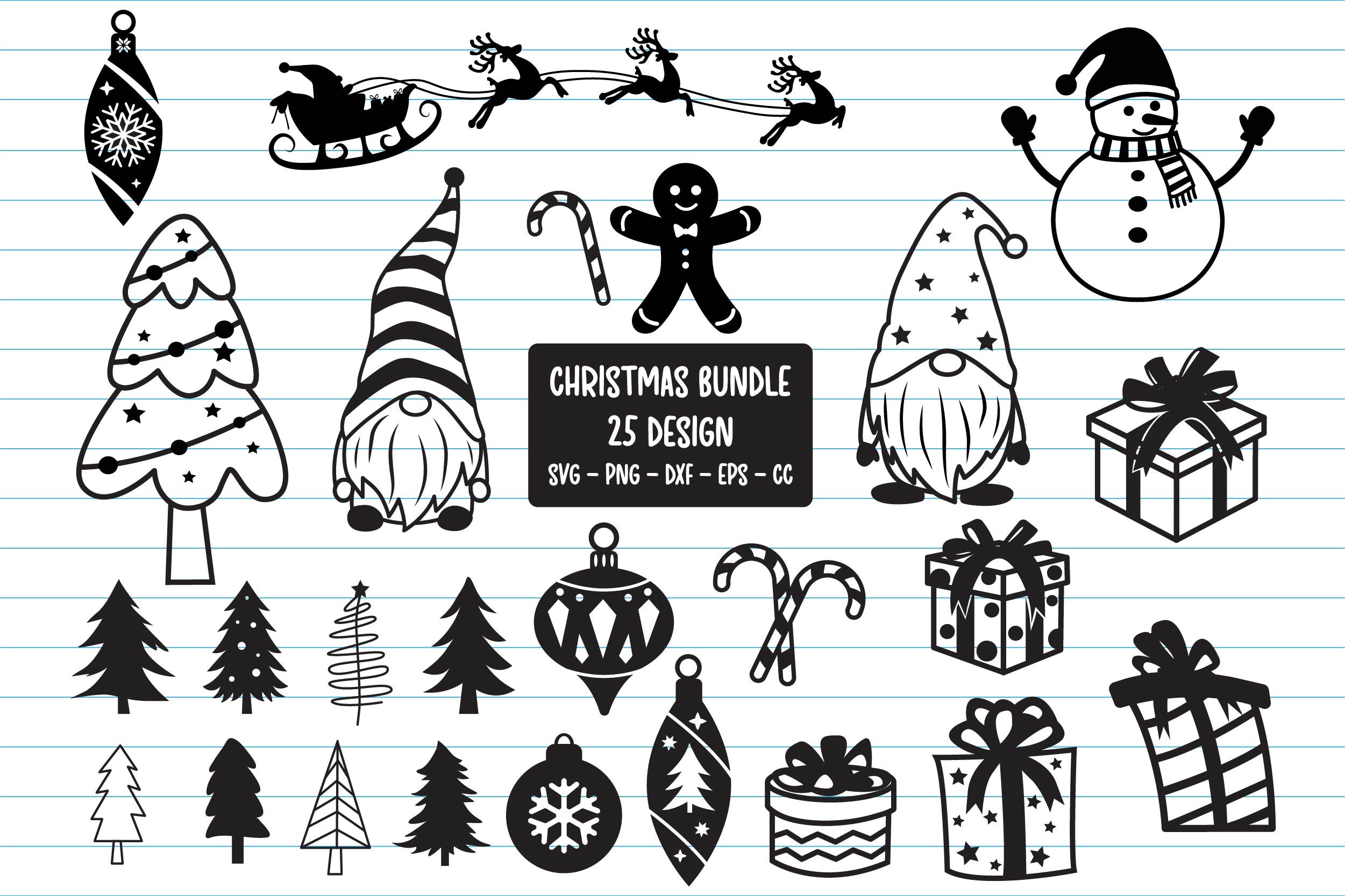 Christmas Svg Bundle Christmas Svg Christmas Elements Svg | Etsy