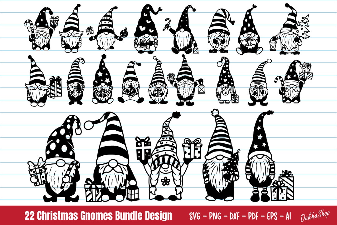 22 Christmas Gnome Svg Bundle, Christmas Gnome Svg, Gnomes, Christmas ...