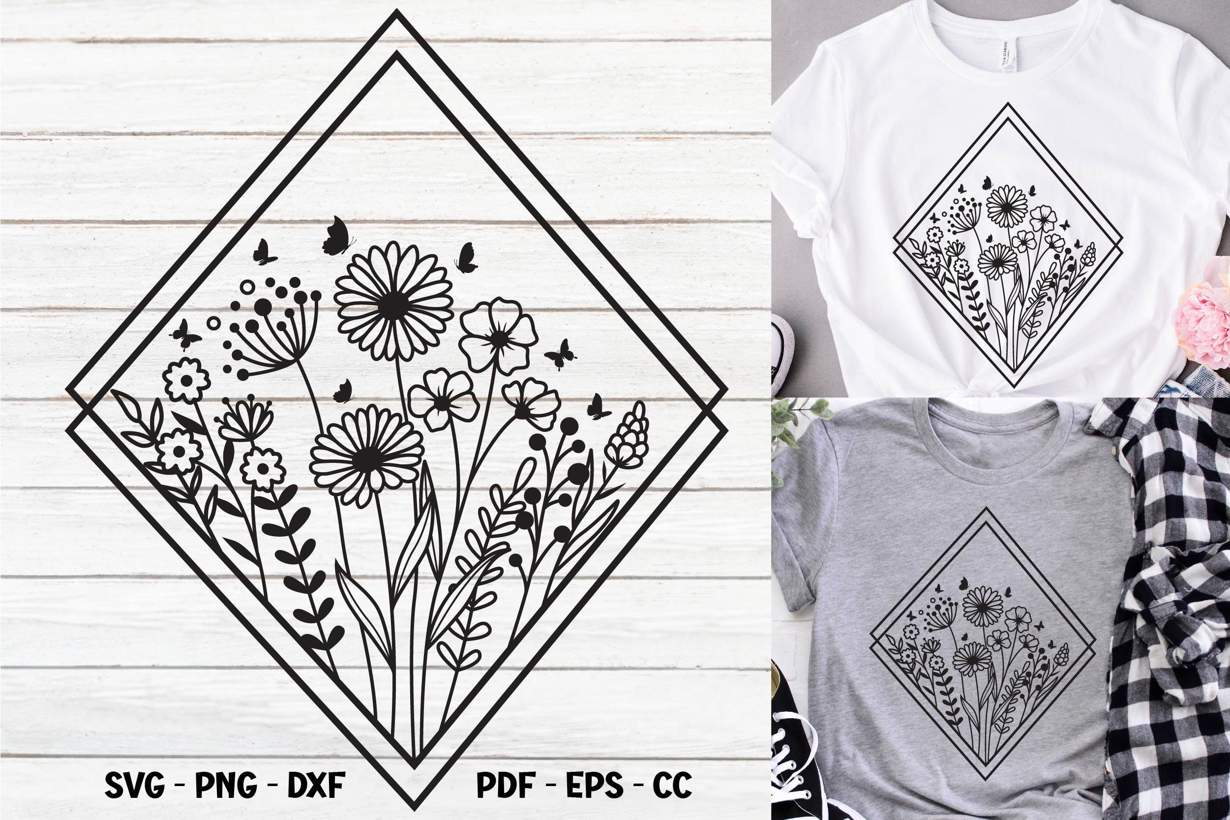 Wildflower Svg Files Flower Svg Wildflower Shirt Svg Flower - Etsy