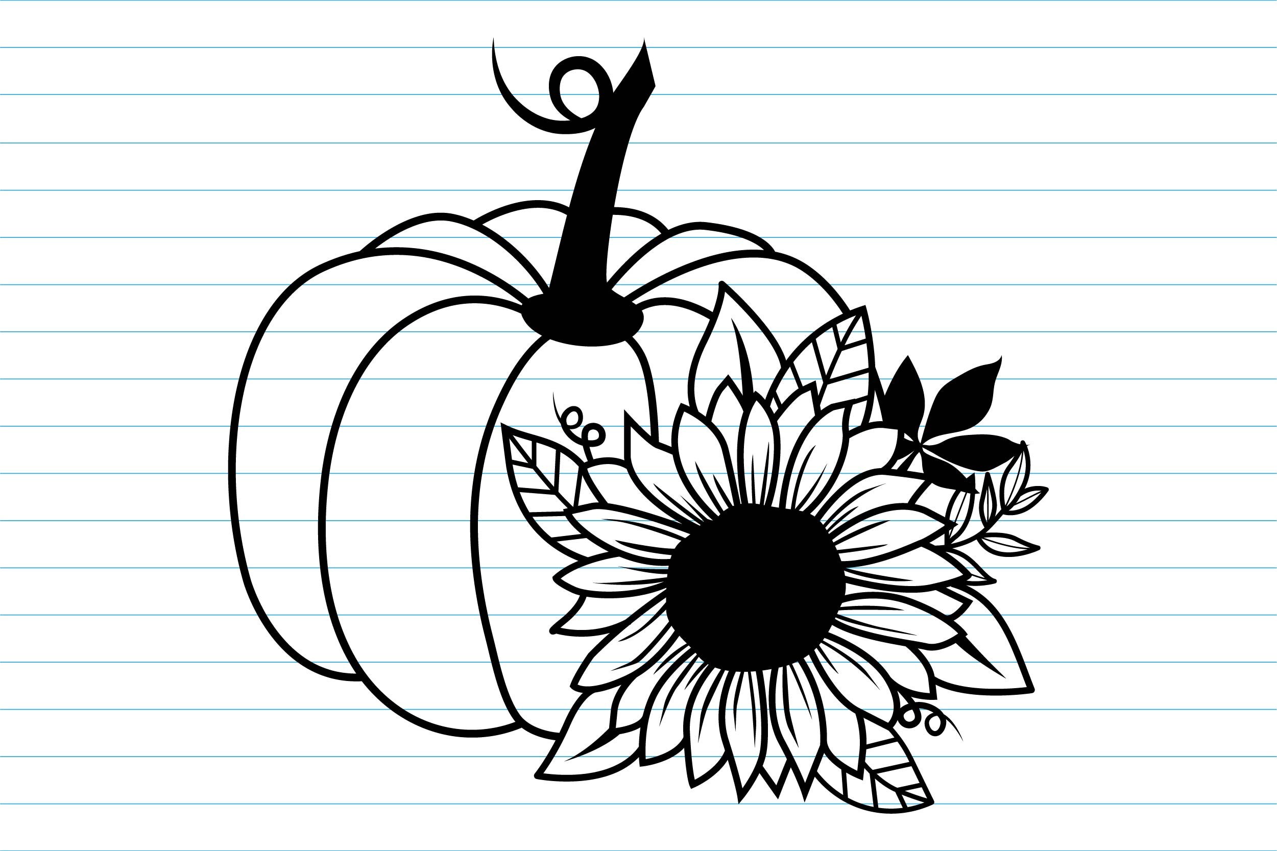 Flower Pumpkin Svg Flower Svg Pumpkin Sunflower - Etsy