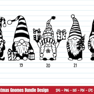 22 Christmas Gnome Svg Bundle, Christmas Gnome Svg, Gnomes, Christmas ...