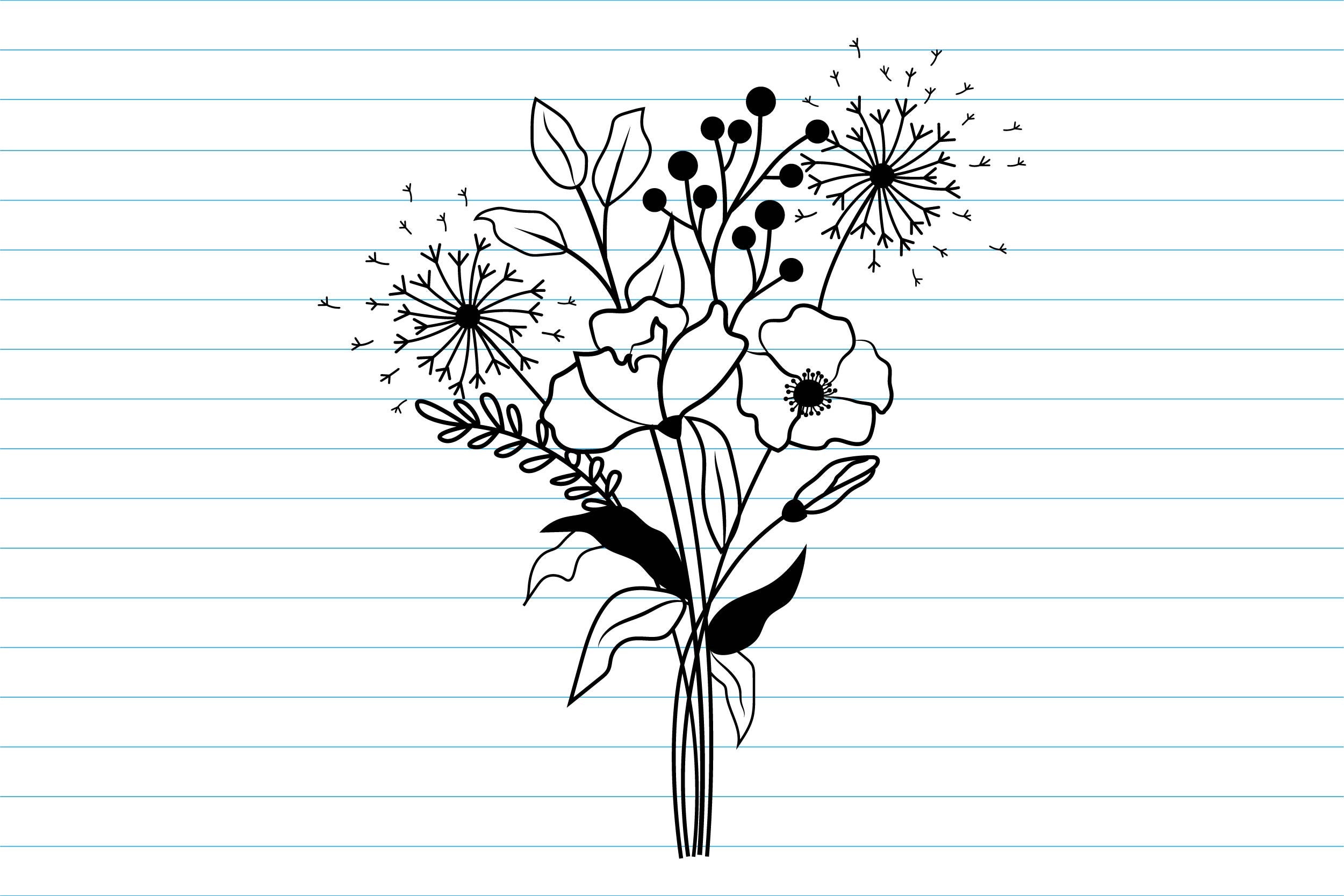 Flowers Svg Flower Bouquet Svg Flowers Bundle Svg Flower | Etsy