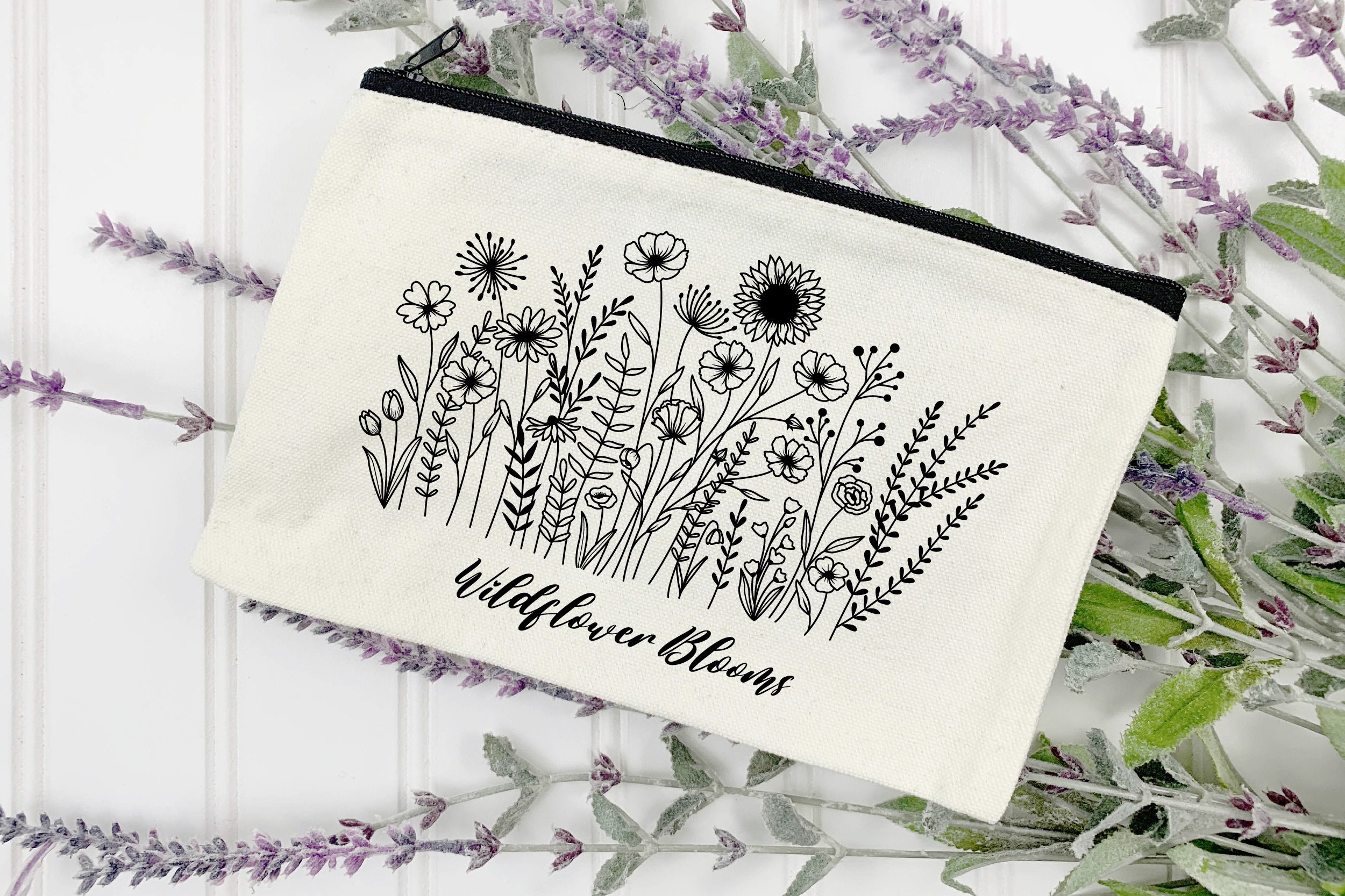 Wildflower Svg, Flower Meadow Svg, Flower Svg Files, Flower Line Art ...