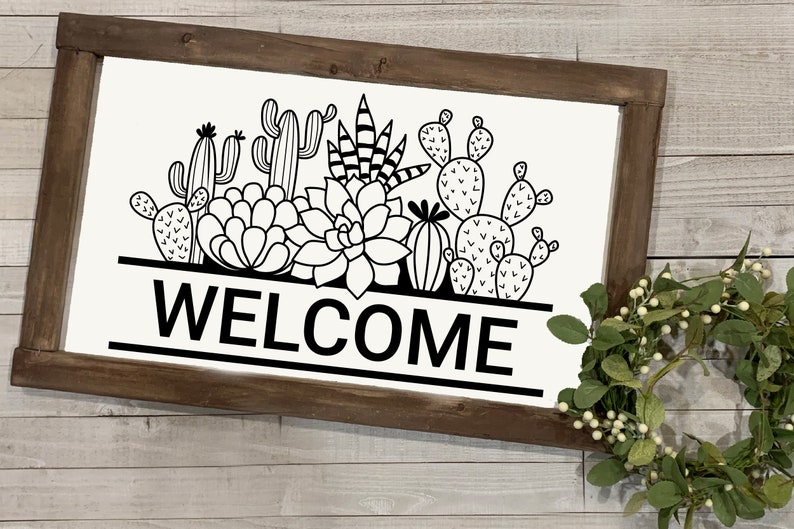 Cactus Svg, Cactus Svg Bundle, Cactus Border Svg, Succulent Svg, Plant ...