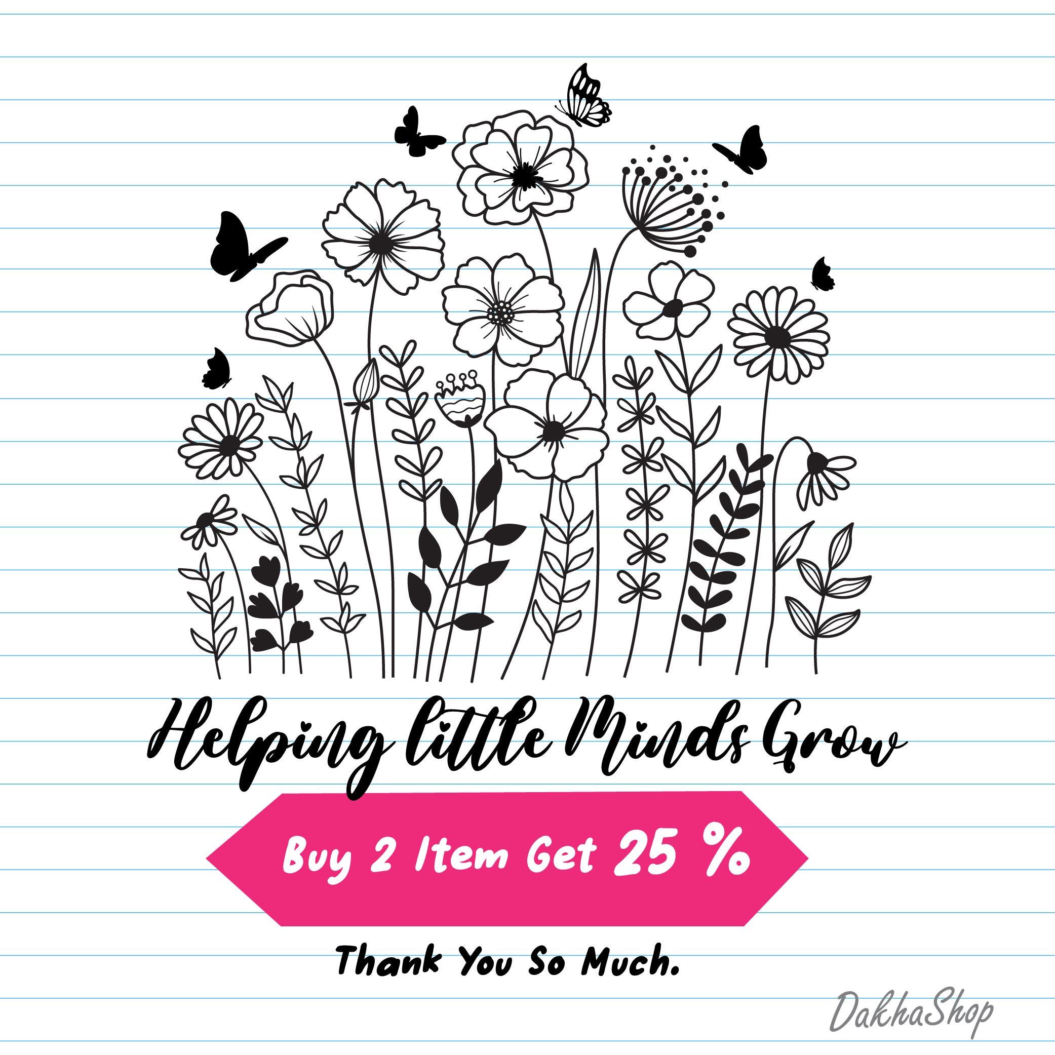 Wilflower Svg Files, Helping Little Minds Grow Svg, Teacher Svg ...