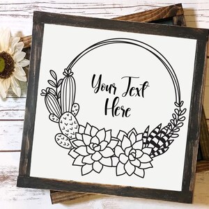 Cactus Frame Svg, Cactus Svg Files, Cactus Wreath Svg, Succulent Svg ...