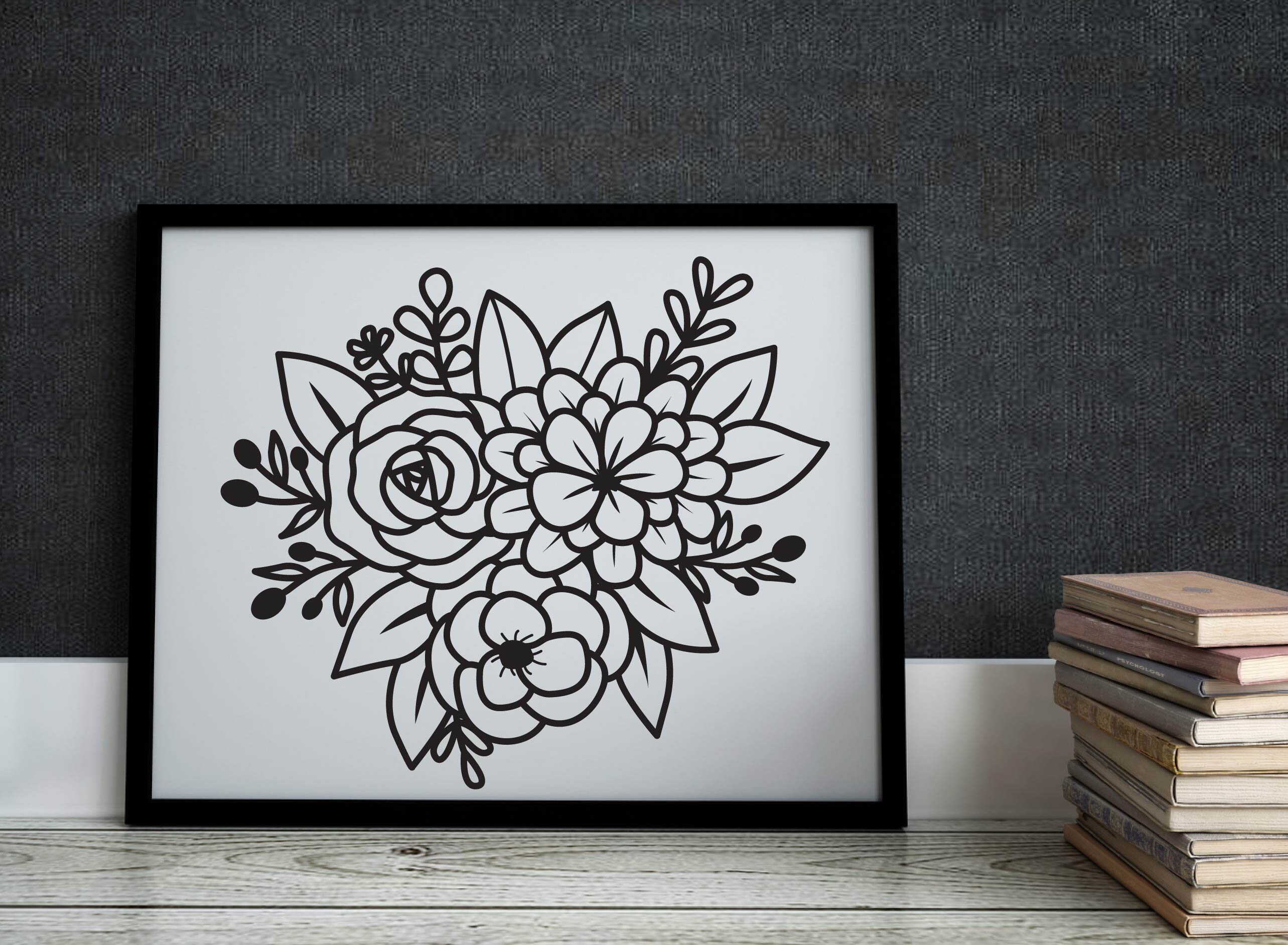 Flower Bouquet Svg Flower Svg Flower Svg Cut Files Wedding | Etsy Canada