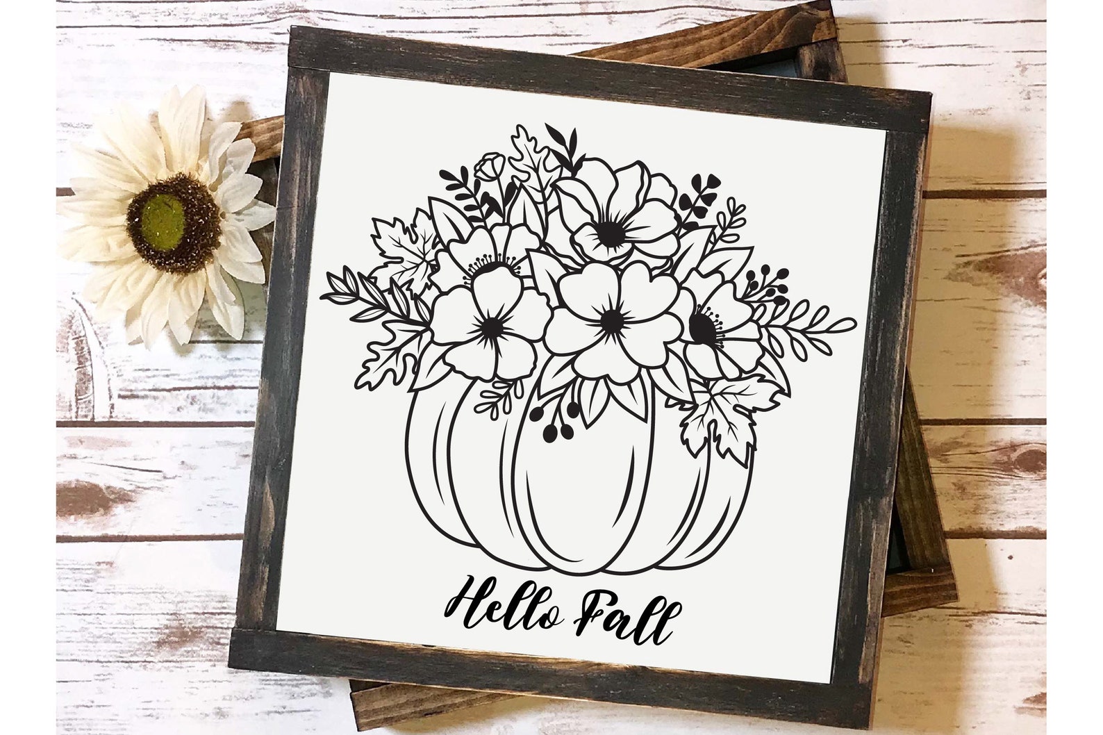 Floral Pumpkin Svg Files Pumpkin Svg Flower Pumpkin Svg - Etsy
