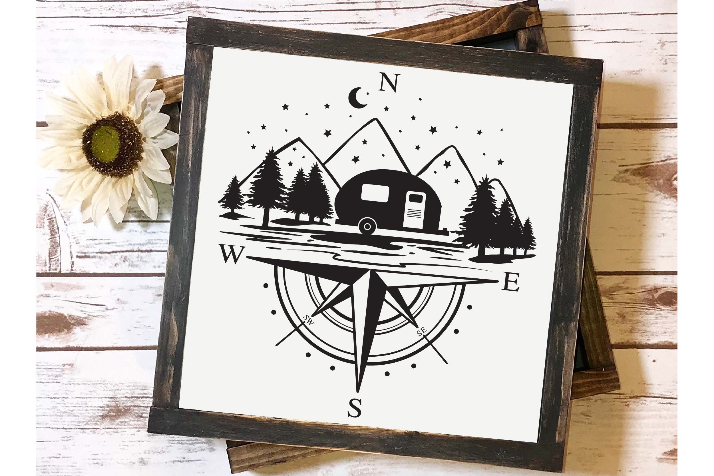 Camping Compass Svg Camping Shirt Svg Outdoor Scene Camping - Etsy