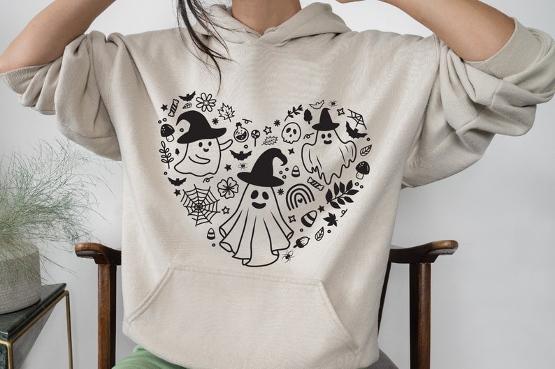 Halloween Svg, Halloween Heart Svg, Halloween Shirt Svg, Ghost ...