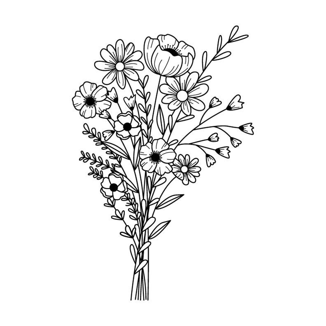 Blumen Svg BlumenStrauß Svg Blumen Split Monogramm Svg - Etsy Schweiz