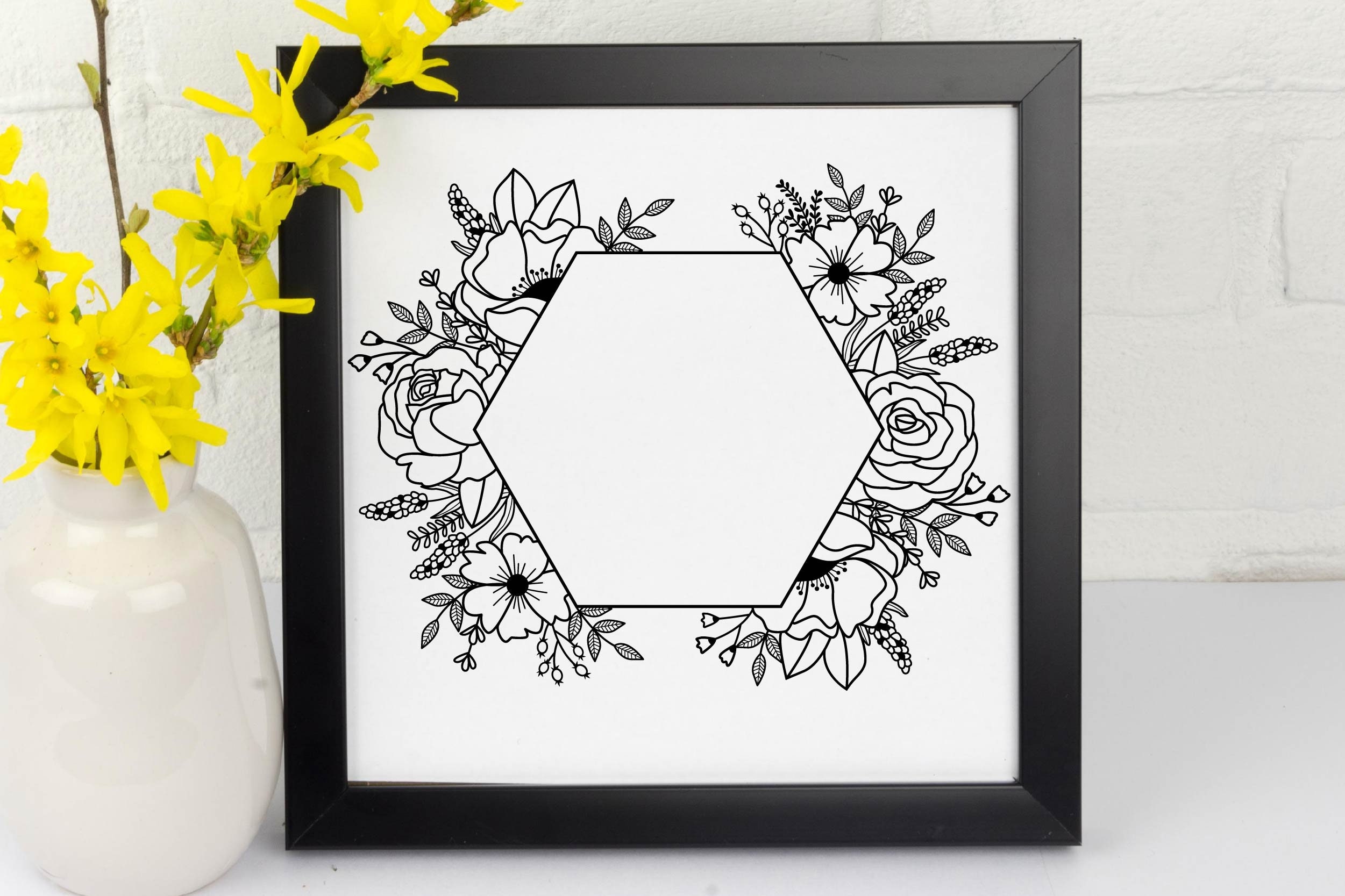 Floral Svg Floral Frame Svg Floral Border Svg File Wedding | Etsy