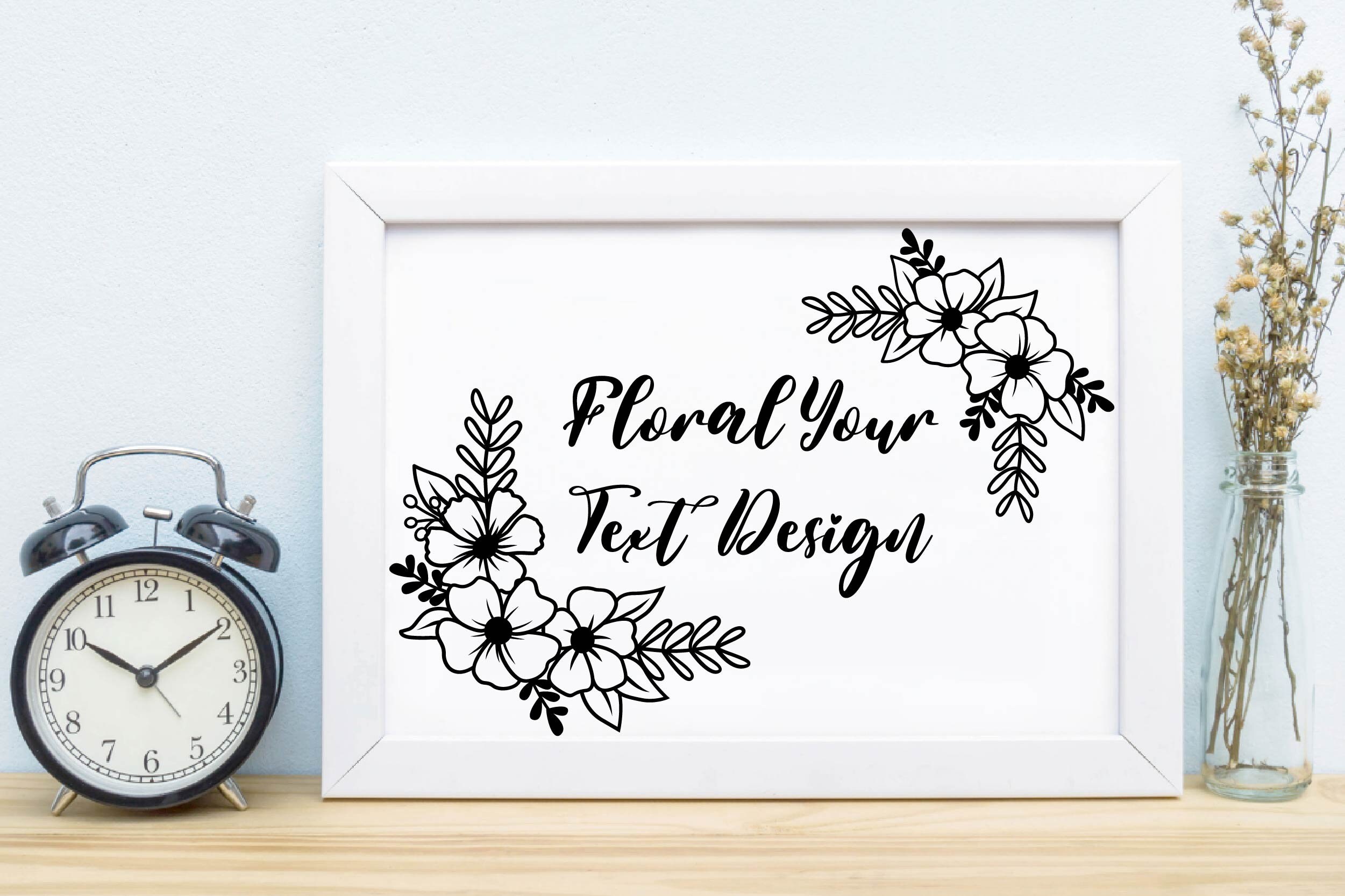 Flower Svg Files, Floral Svg, Flower Svg Bundle, Flower Border Svg ...