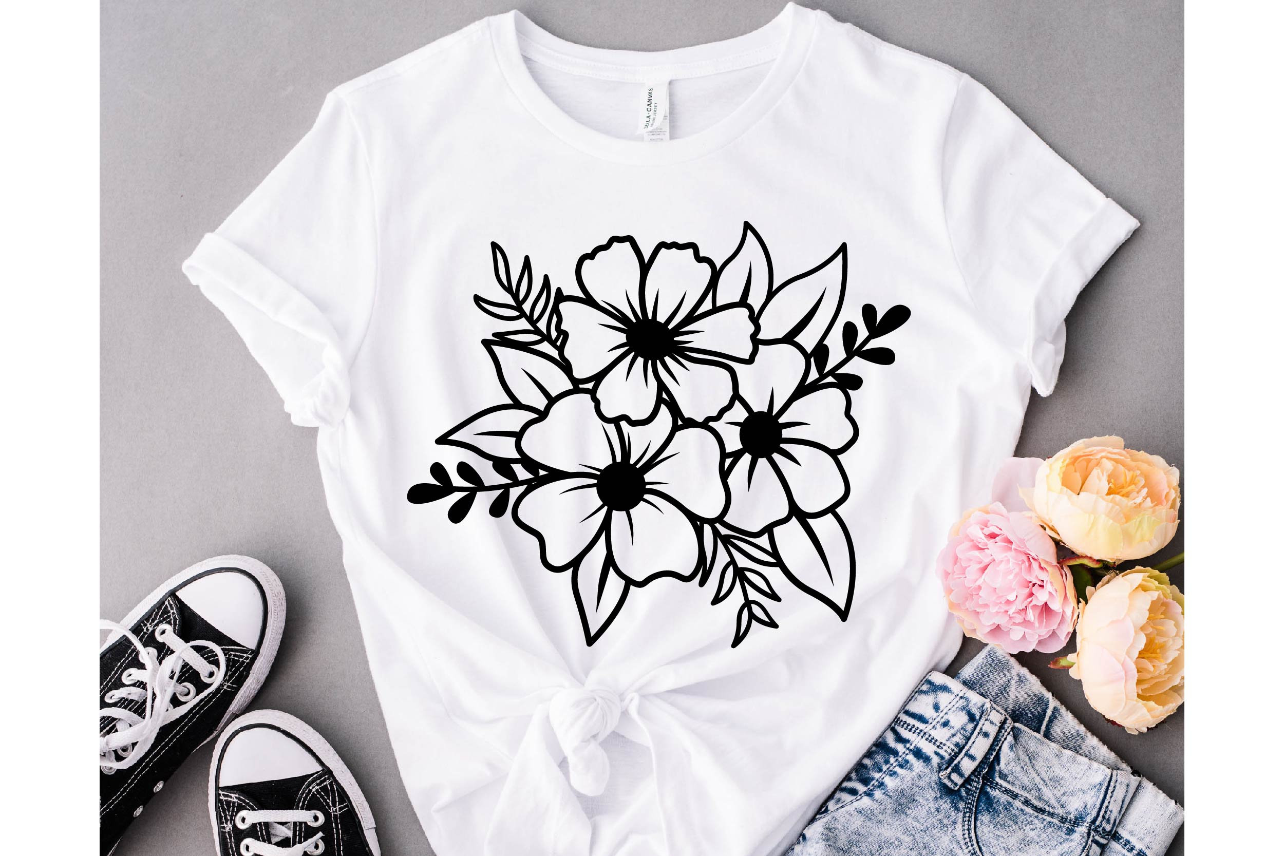 Flower Svg Files Floral Svg Flower Svg Bundle Flower Border - Etsy