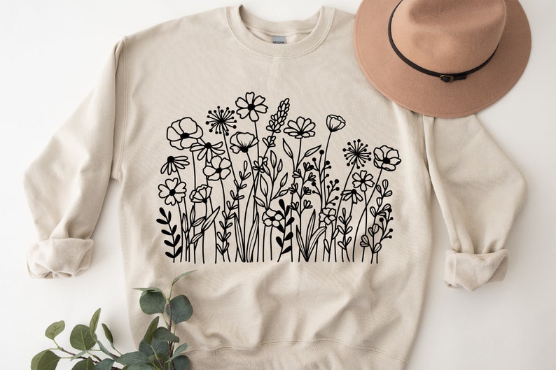 Flower Svg Wildflower Svg Wildflower Blooms Svg Flower Svg - Etsy