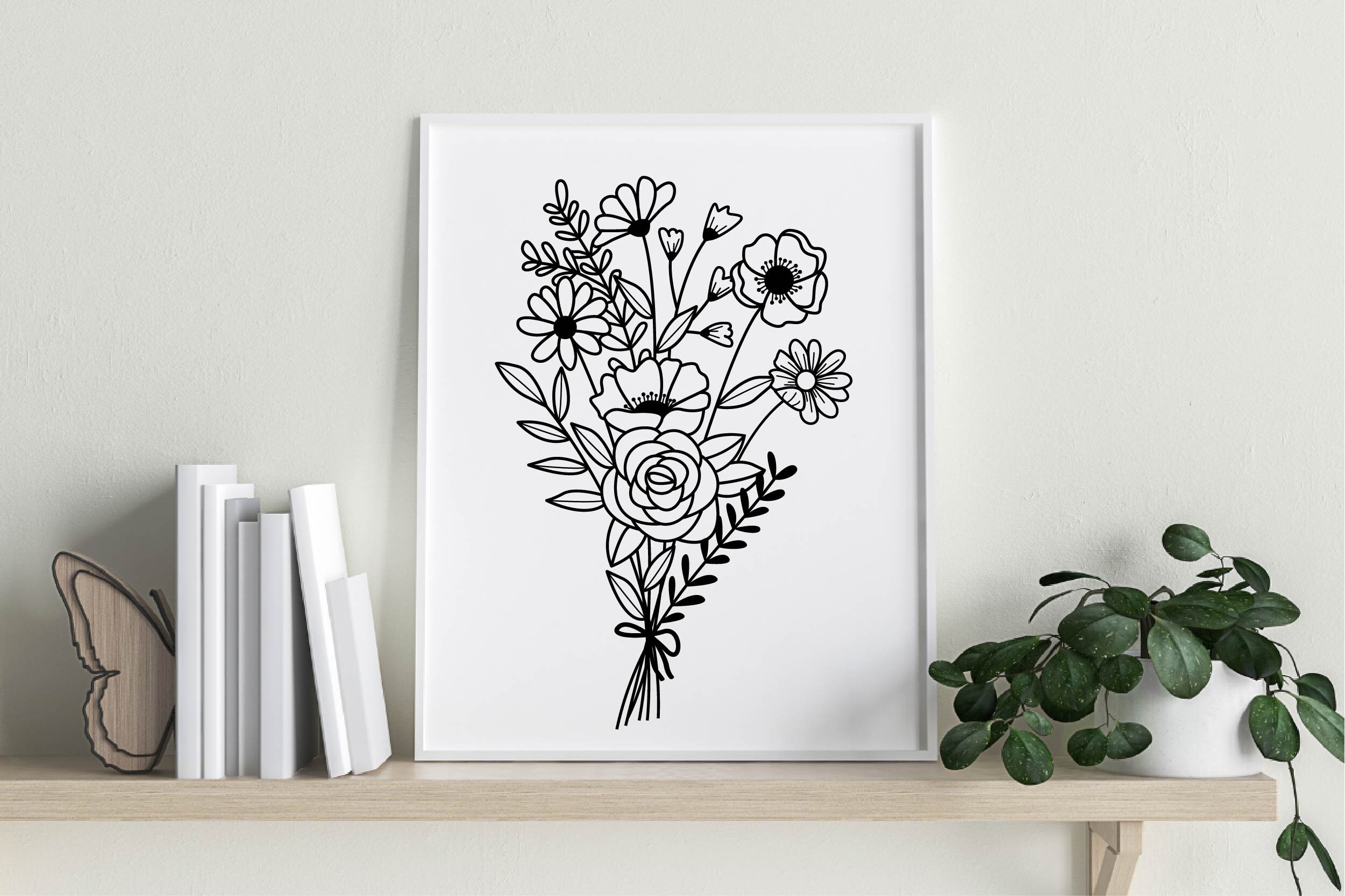 Flower Bouquet Svg Flower Svg Svg Flower Wedding Svg - Etsy