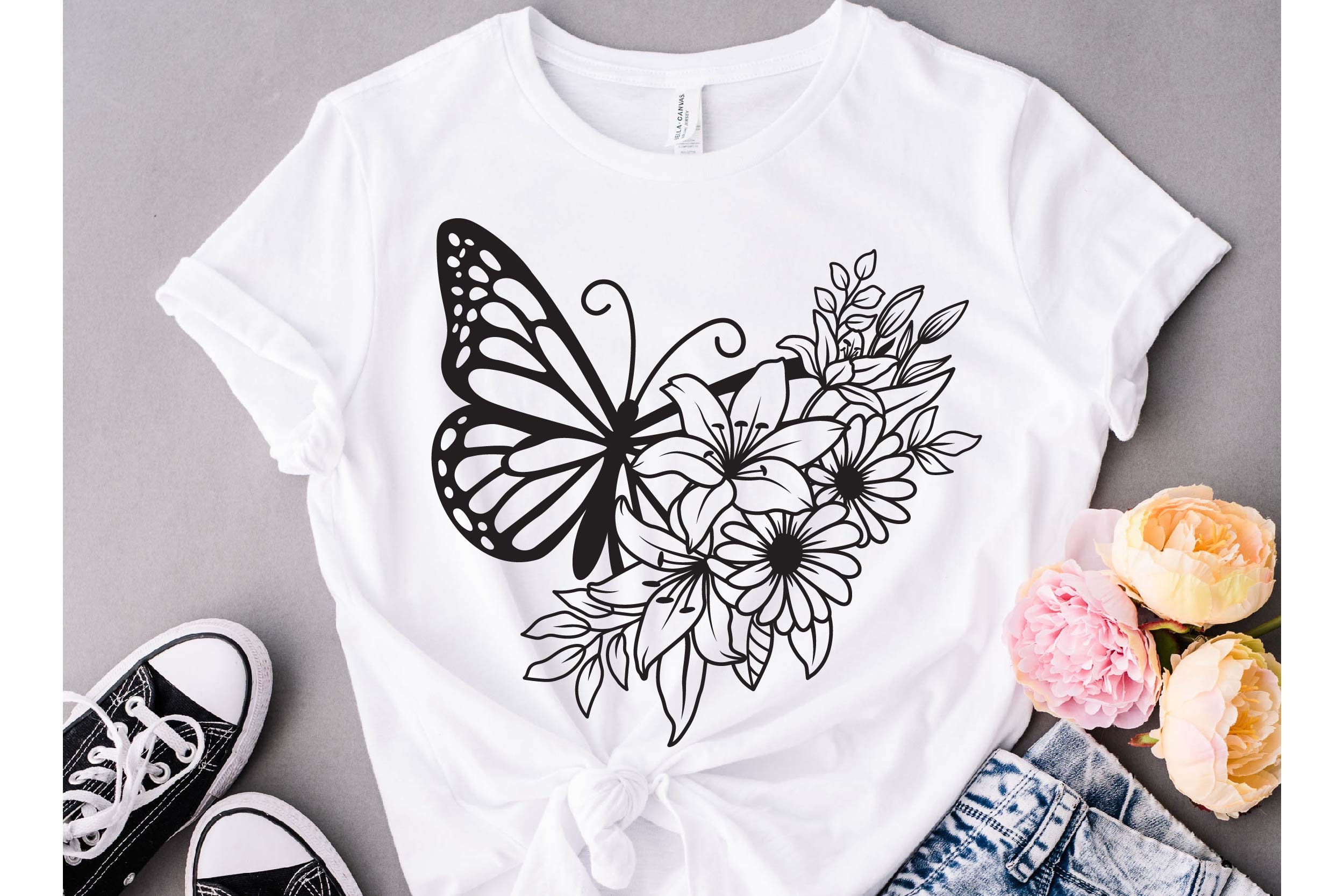 Flower Butterfly Svg Butterfly Svg Files Butterfly Flower - Etsy