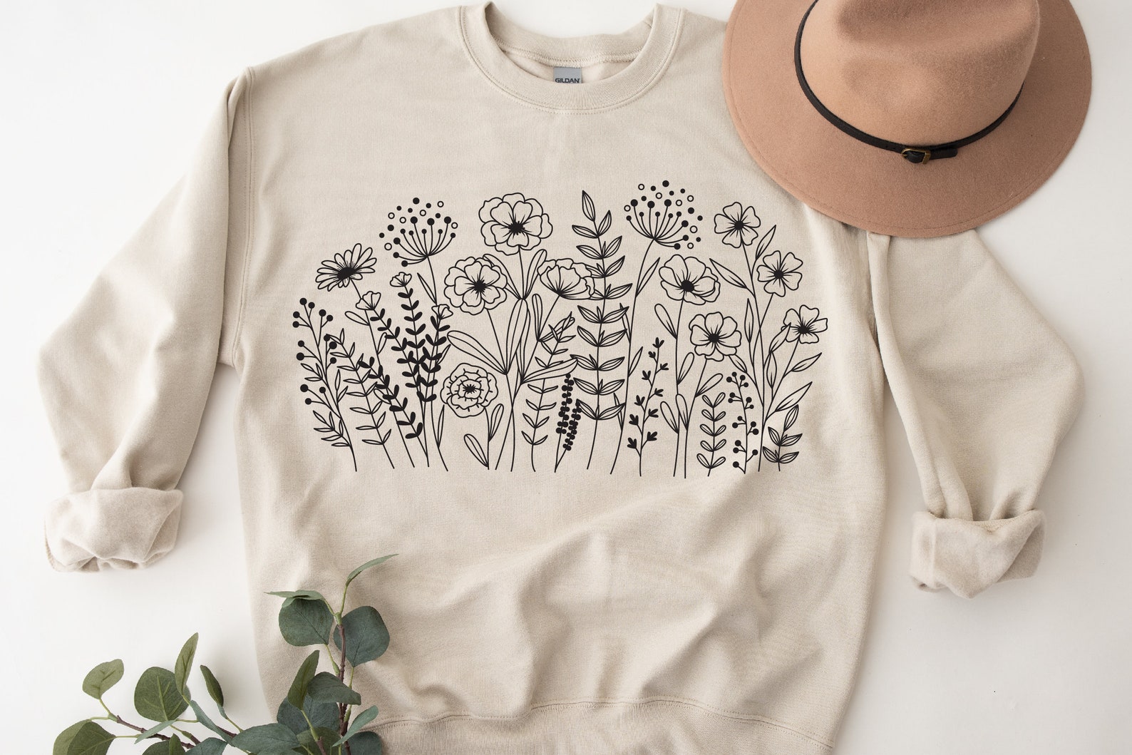 Wildflower Svg Files, Wildflower Blooms Svg, Flower Svg, Flower Meadow ...