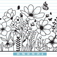 Floral Wing SVG, Butterfly Bloom PNG, Nature-inspired Split Cut File ...