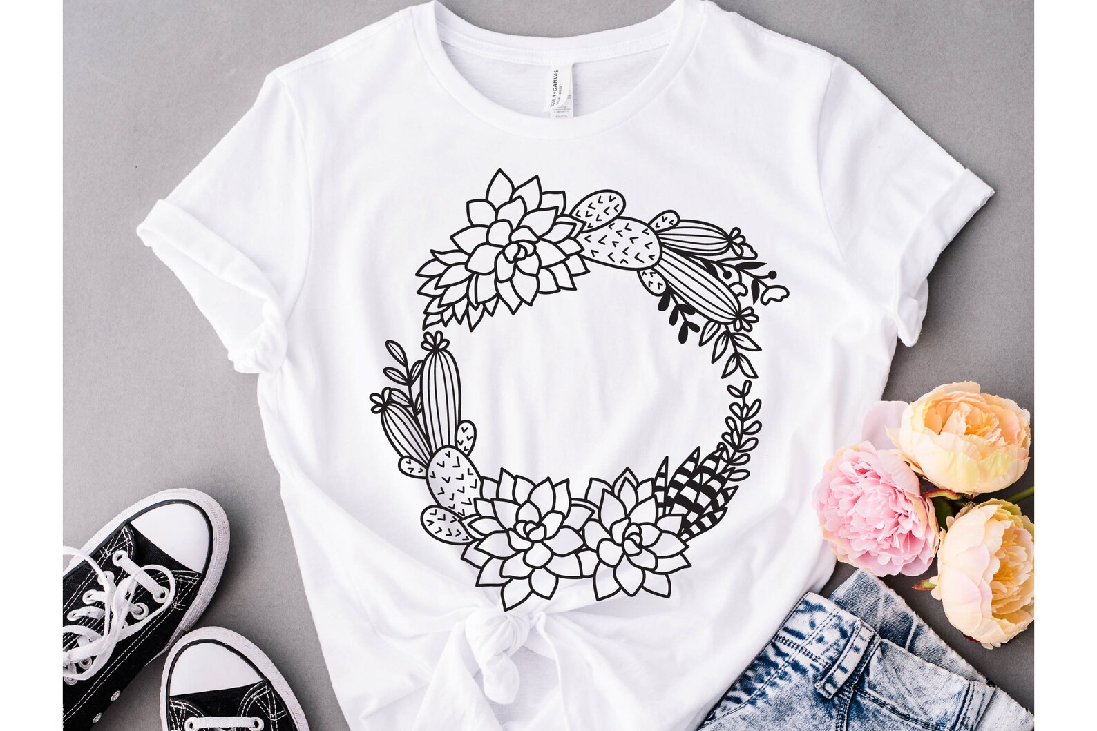 Cactus Frame Svg, Cactus Svg Files, Cactus Wreath Svg, Succulent Svg ...