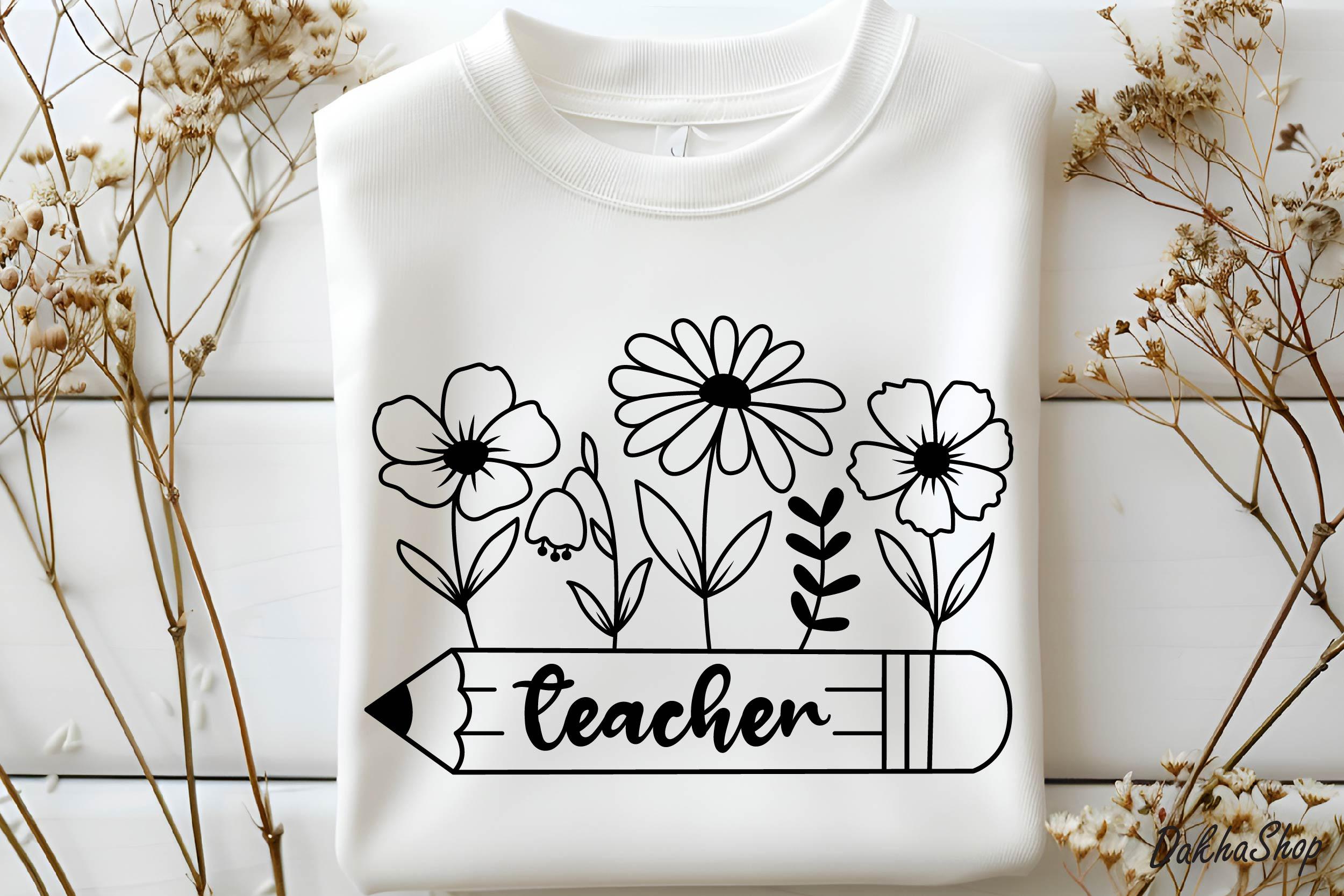 Floral Teacher SVG Bundle: Back to School Designs (digital Download) - Etsy