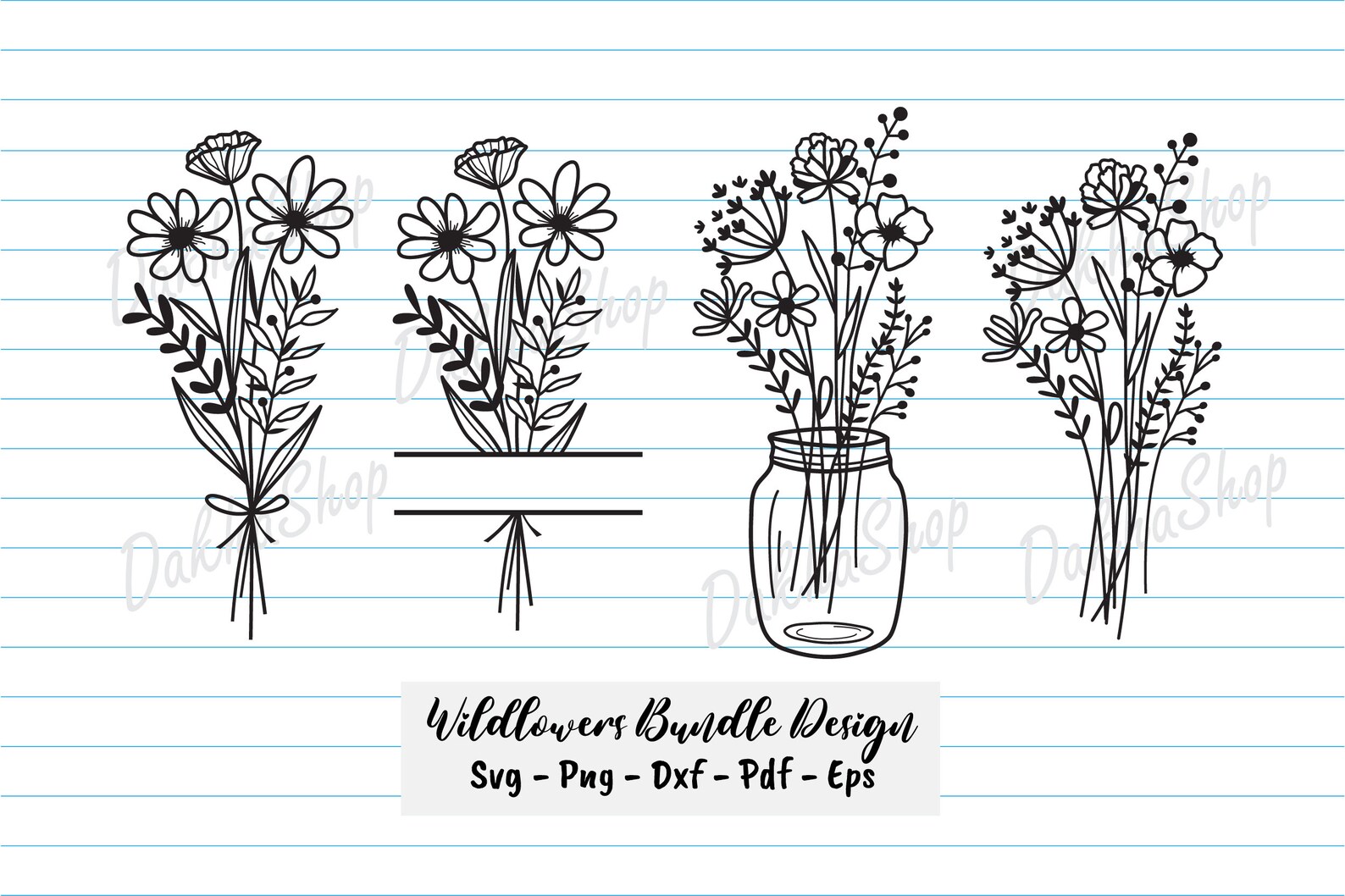 Flower Svg Files Flower Svg Bundle Flower Bouquet Svg - Etsy