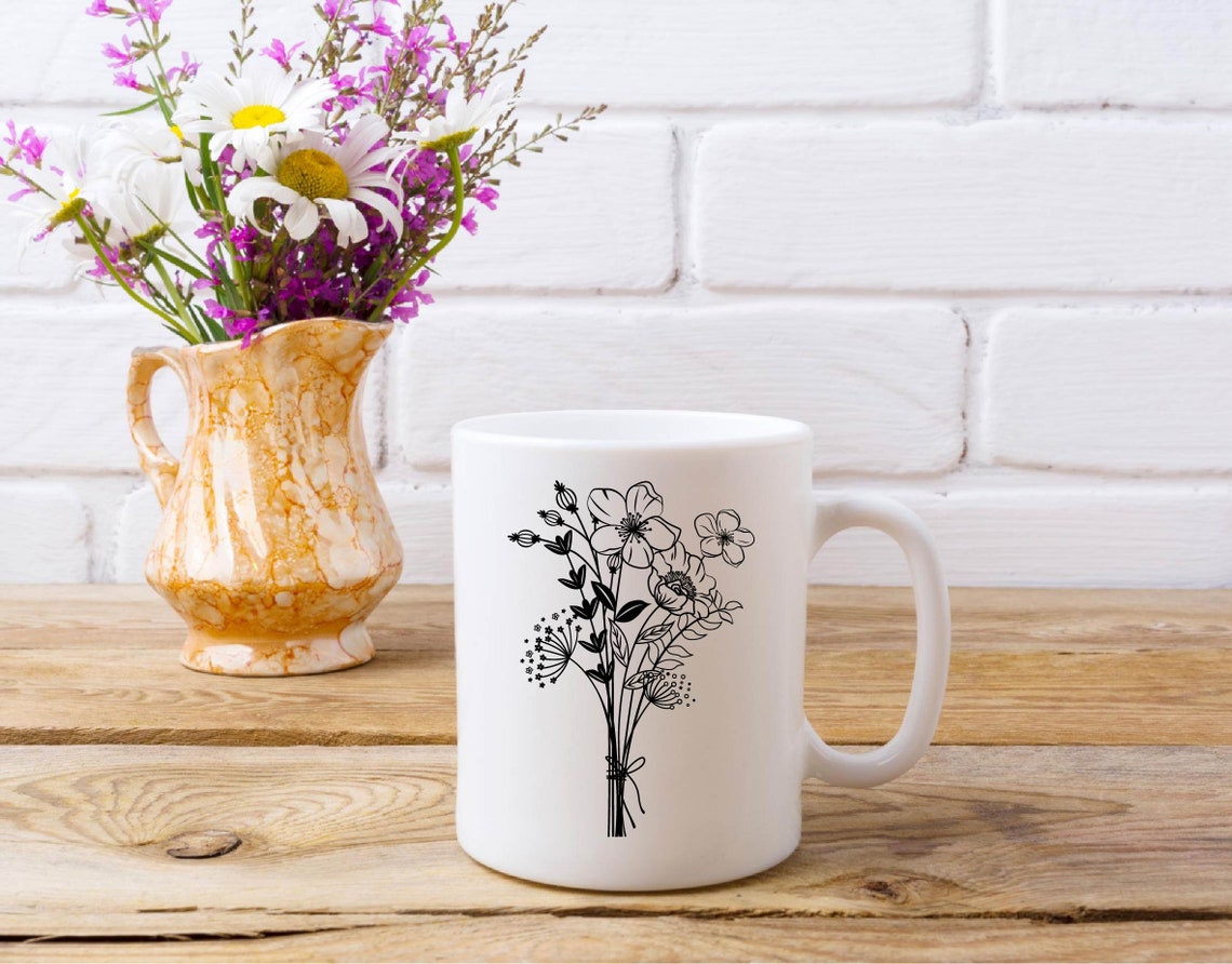 Flower Bouquet Svg Flower Svg Spring Svg Flower Arrangement - Etsy