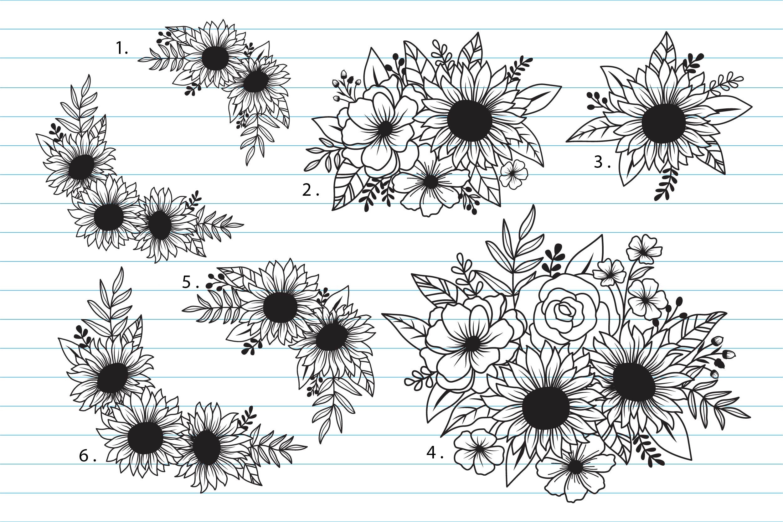 Flower Svg Bundle, Flower Svg, Flower Bouquet Svg, Flower Svg Cut Files ...