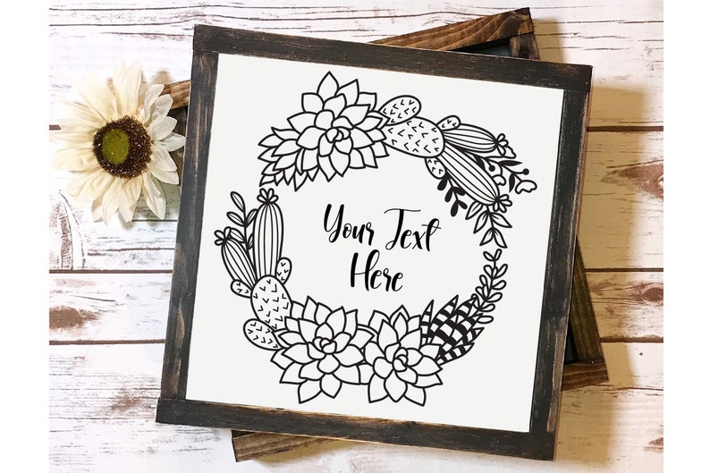 Cactus Frame Svg, Cactus Svg Files, Cactus Wreath Svg, Succulent Svg ...
